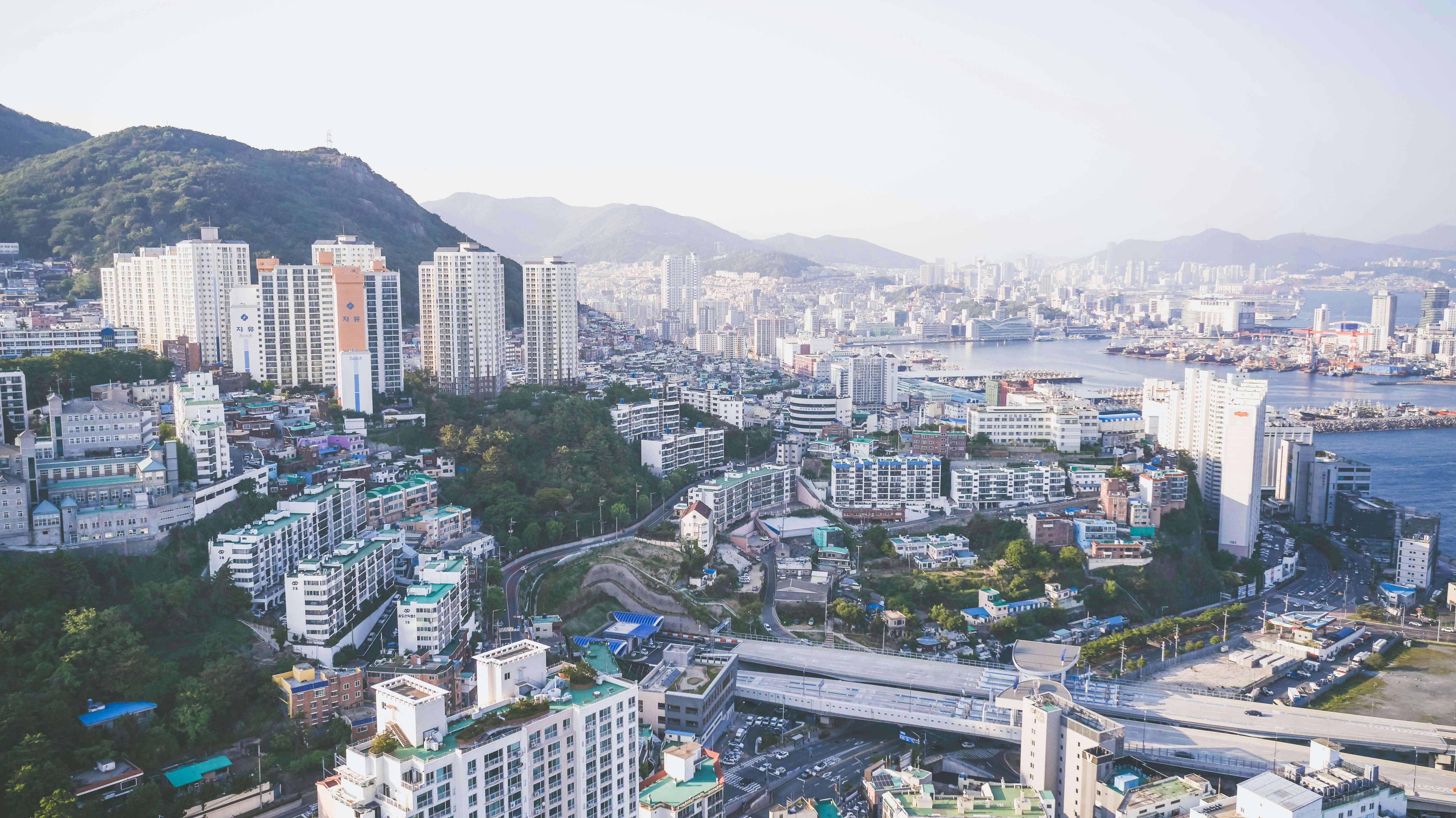 Aerial Panoramic View of Busan, South Korea · Free Stock Photo