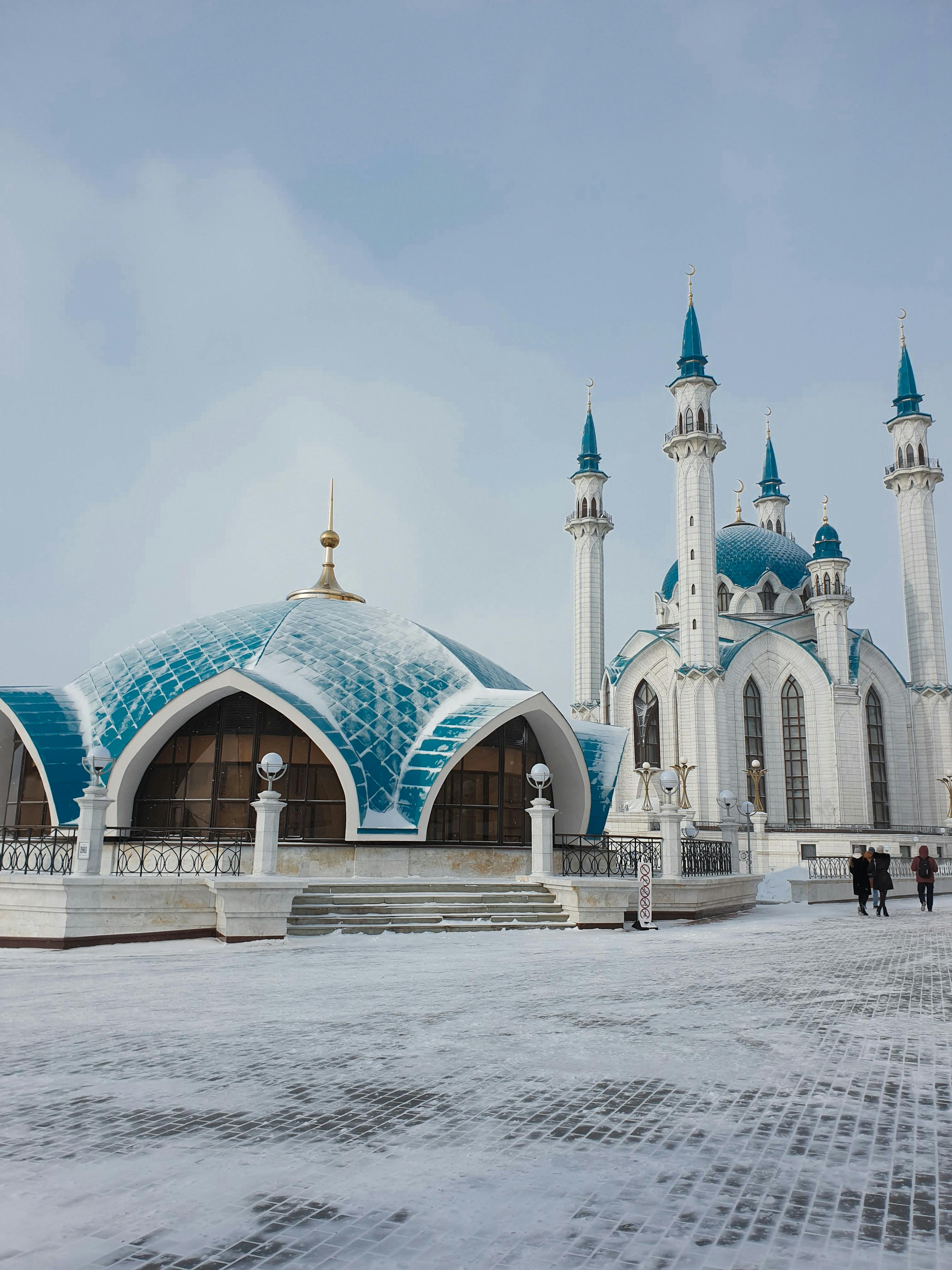 Islamic Architecture with Blue Roofs · Free Stock Photo