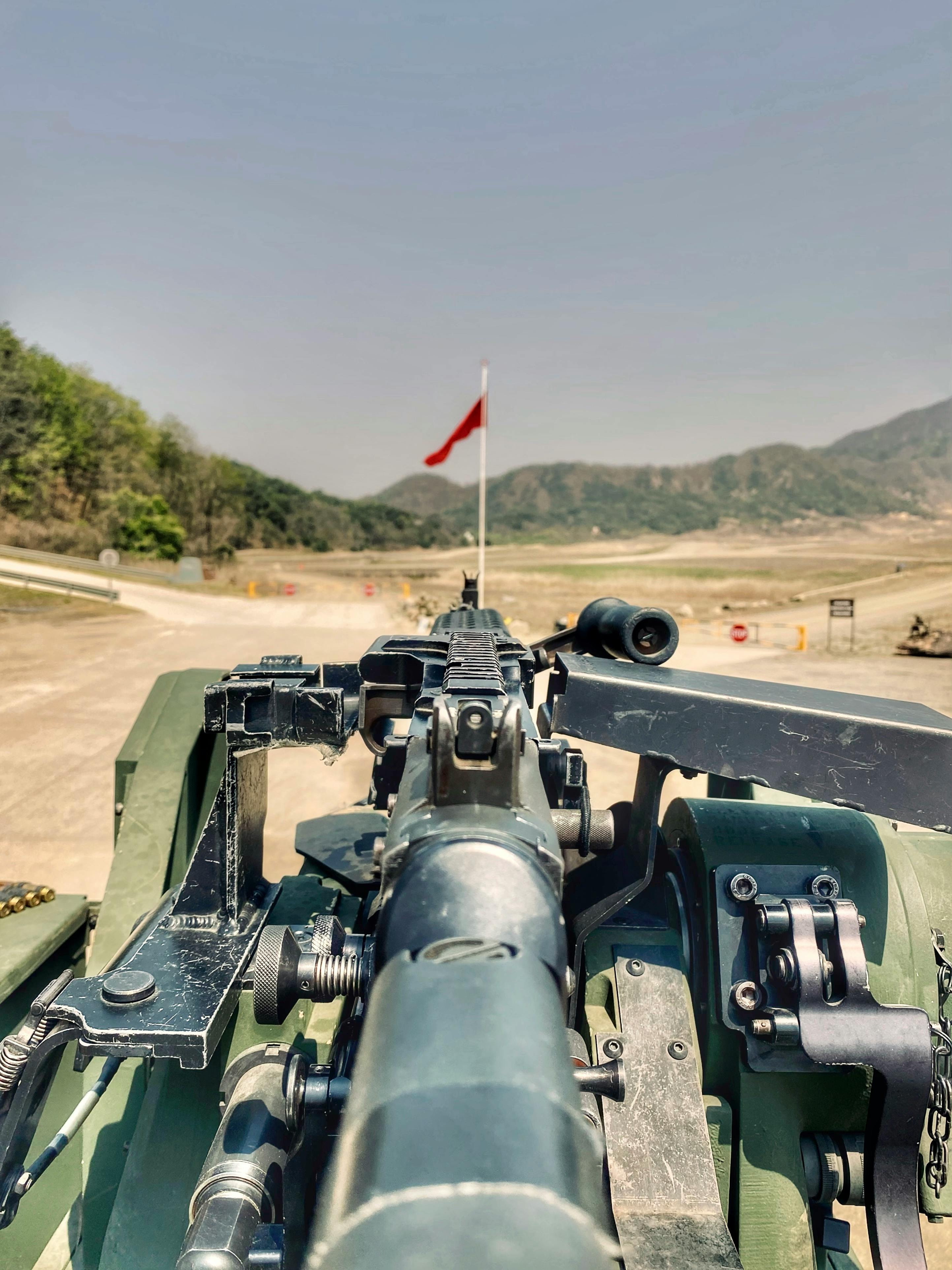 Close Up Shot of a Machine Gun · Free Stock Photo