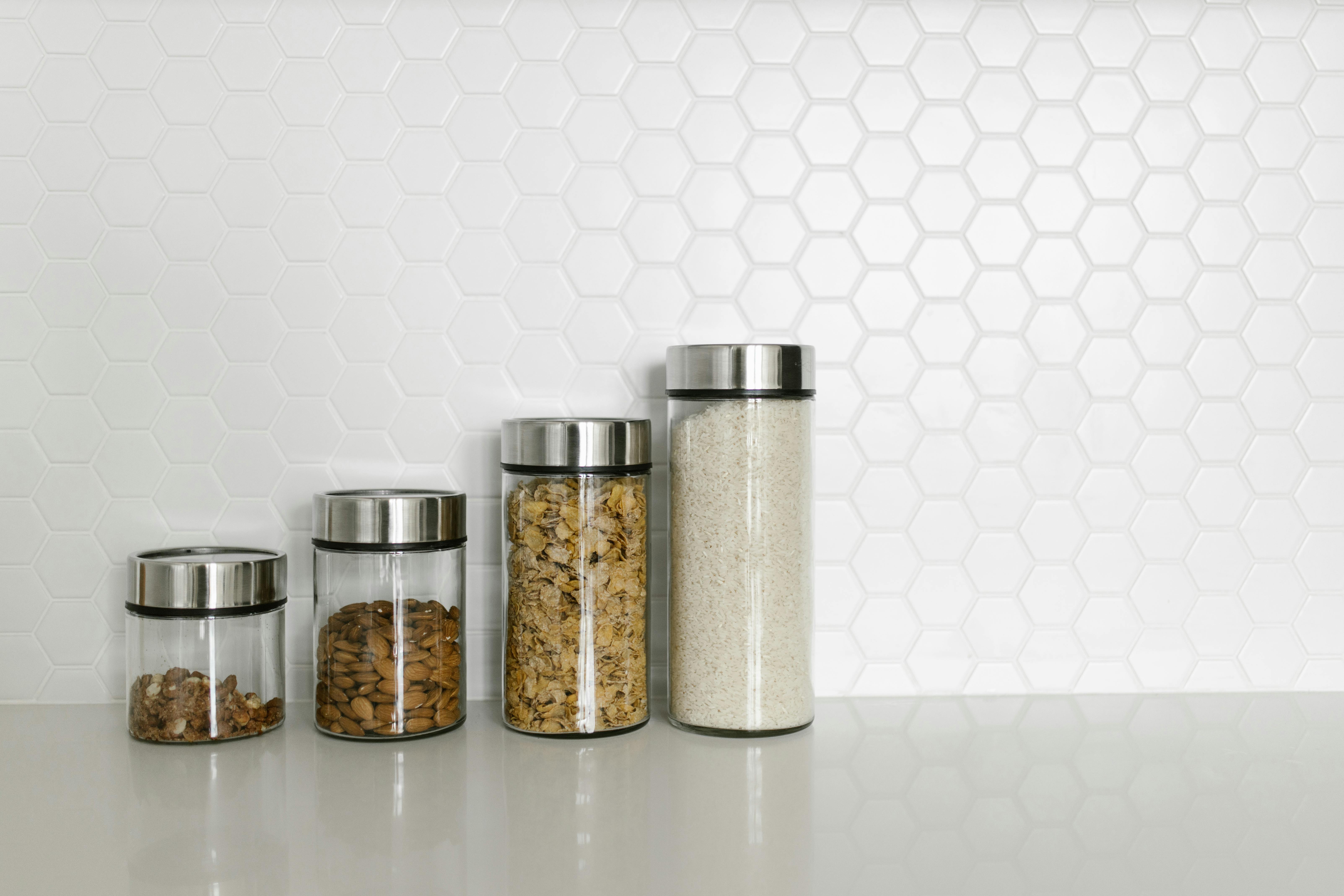 Dry Goods on Glass Jars · Free Stock Photo