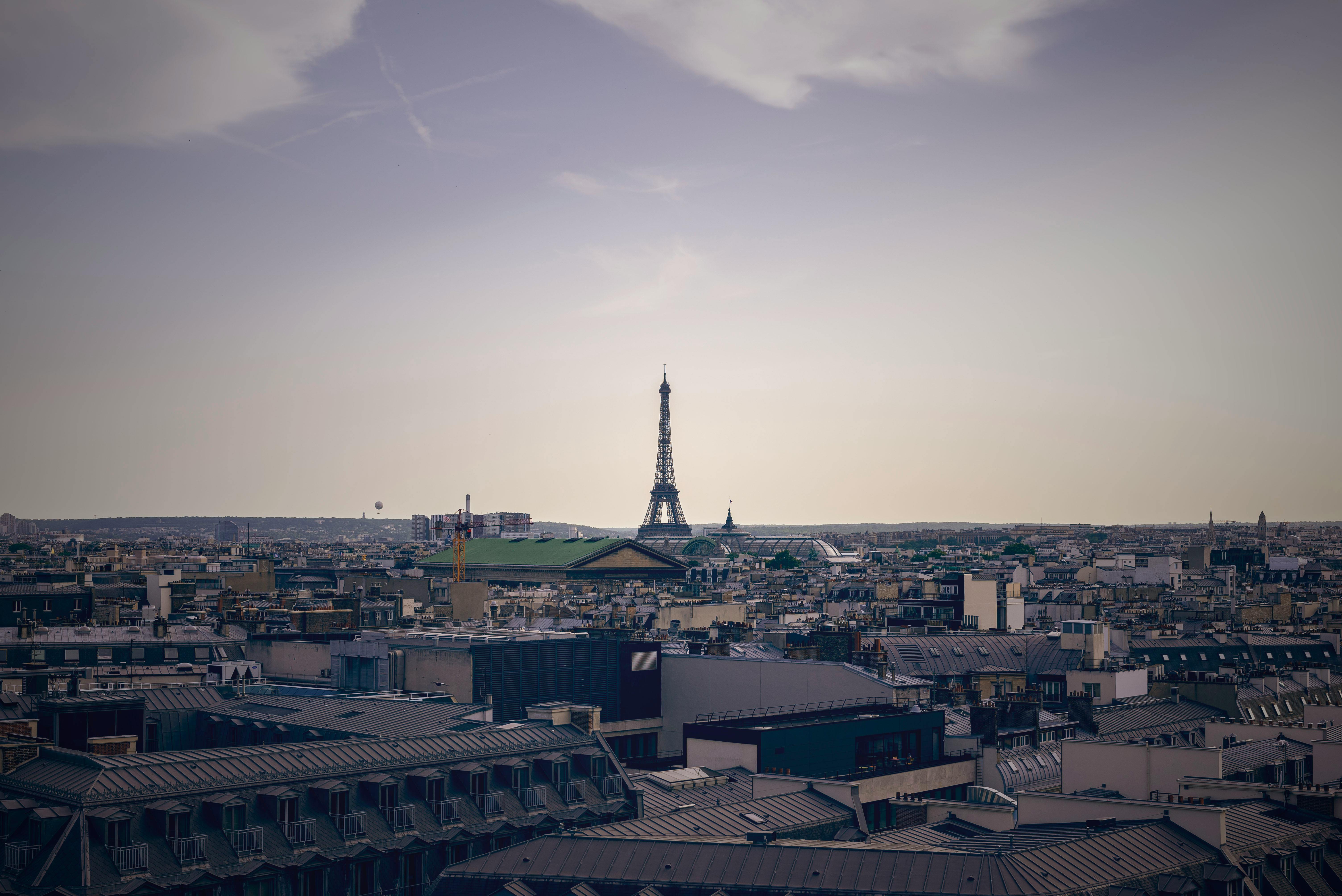 Top View of Paris City and Eiffel Tower · Free Stock Photo