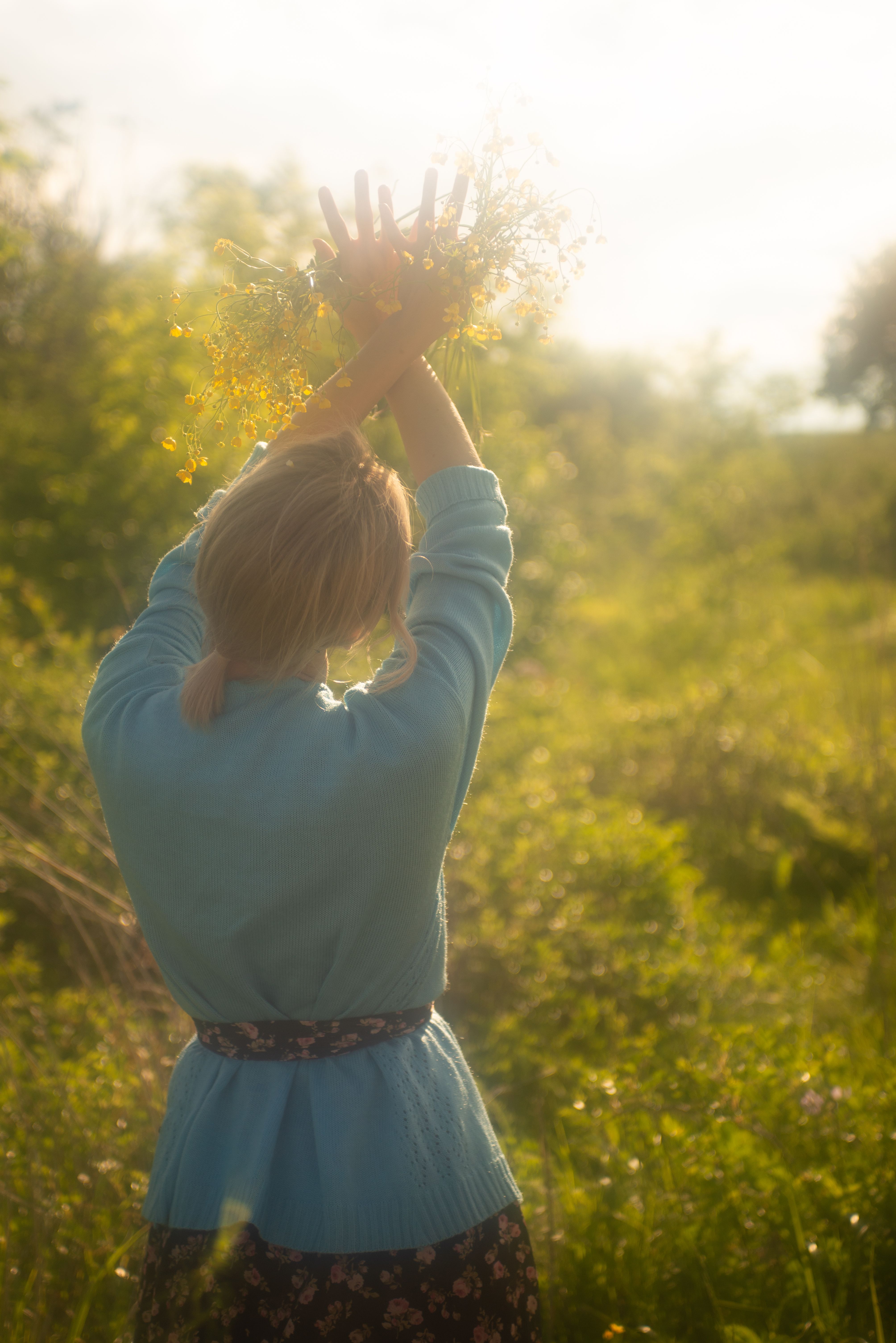 A Woman Looking at the Sun · Free Stock Photo