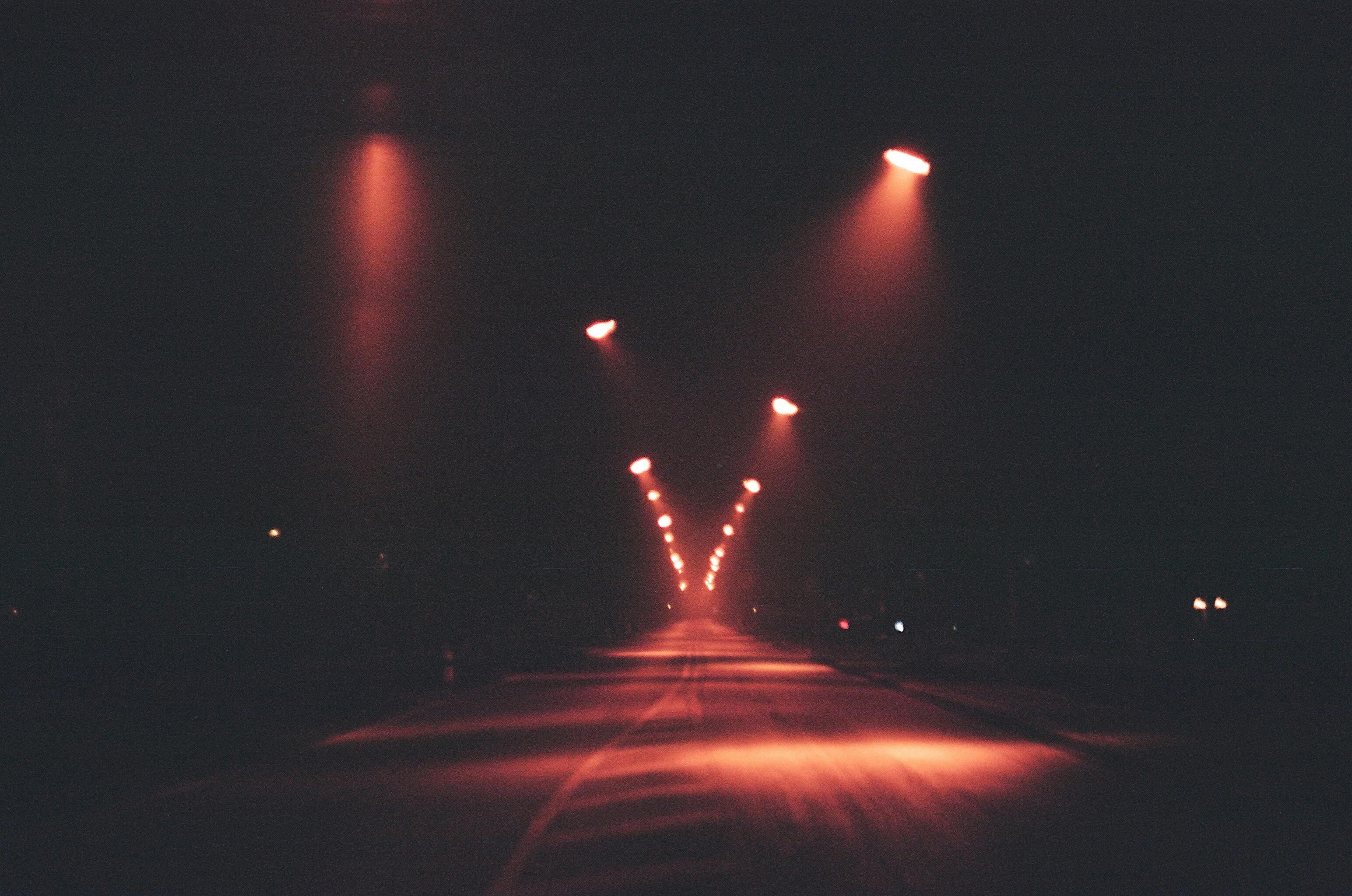 Street Lights on the Road during Nighttime · Free Stock Photo