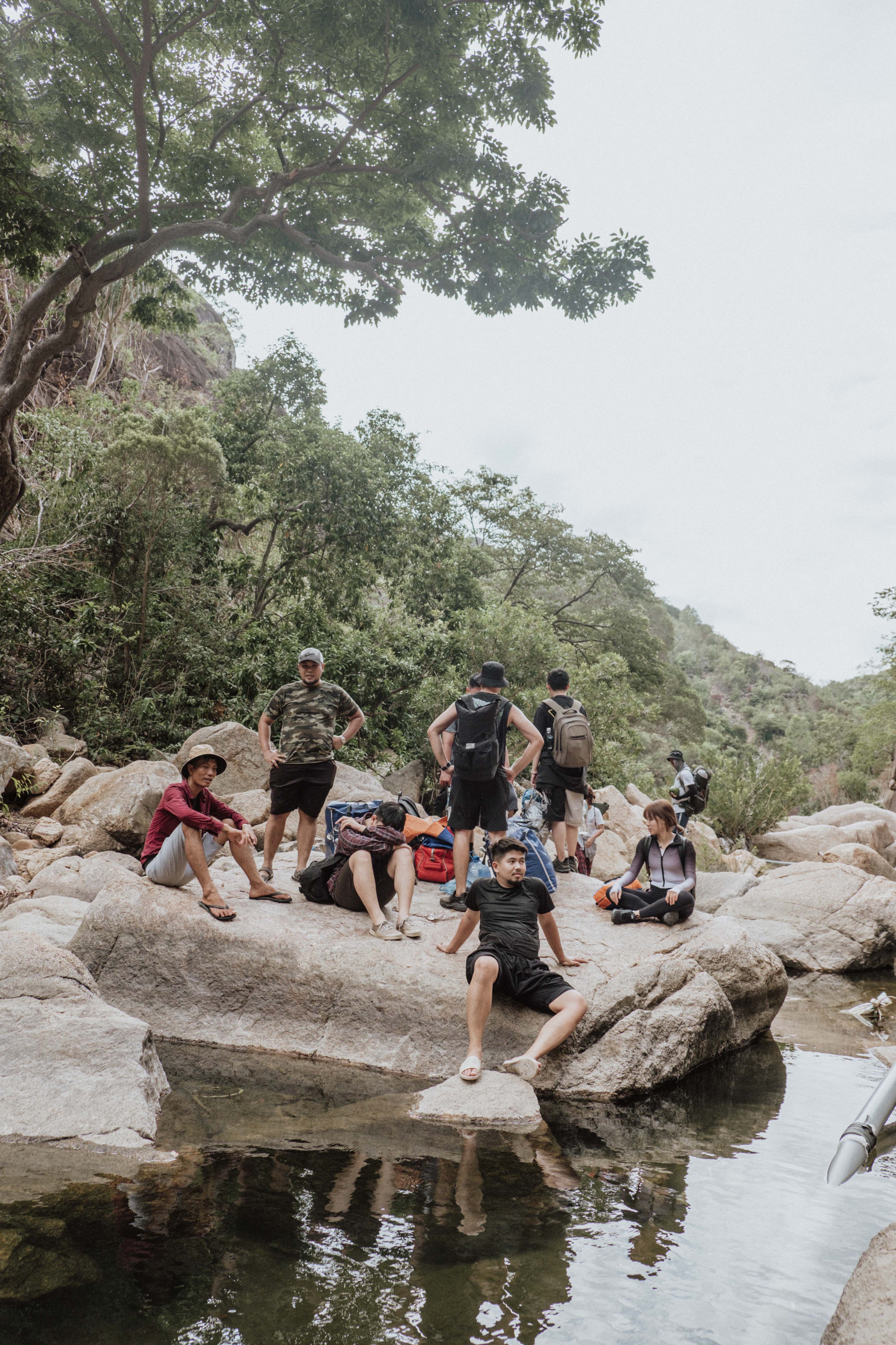 Tired Group of Hikers · Free Stock Photo