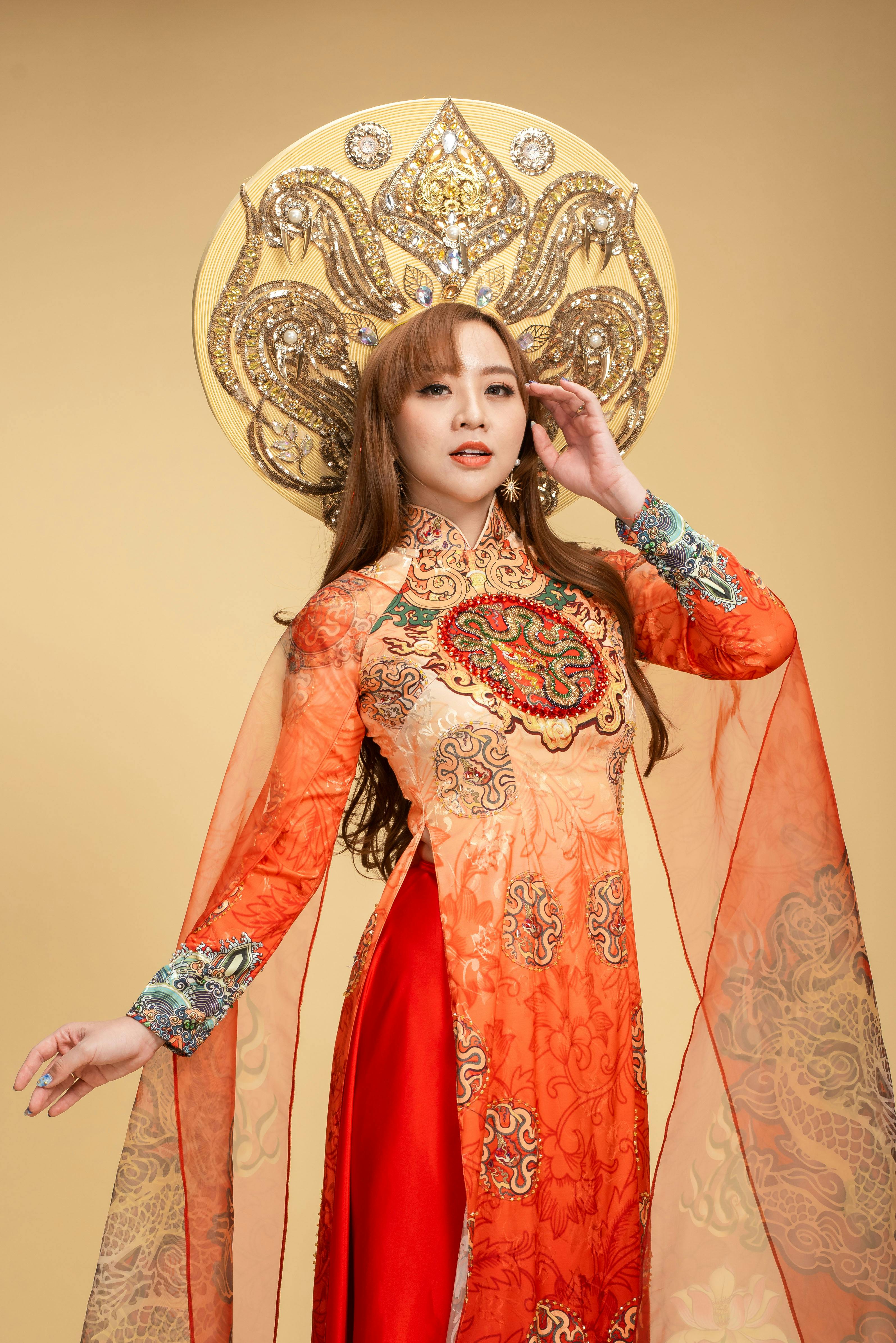 Beautiful Woman in Red Traditional Dress · Free Stock Photo