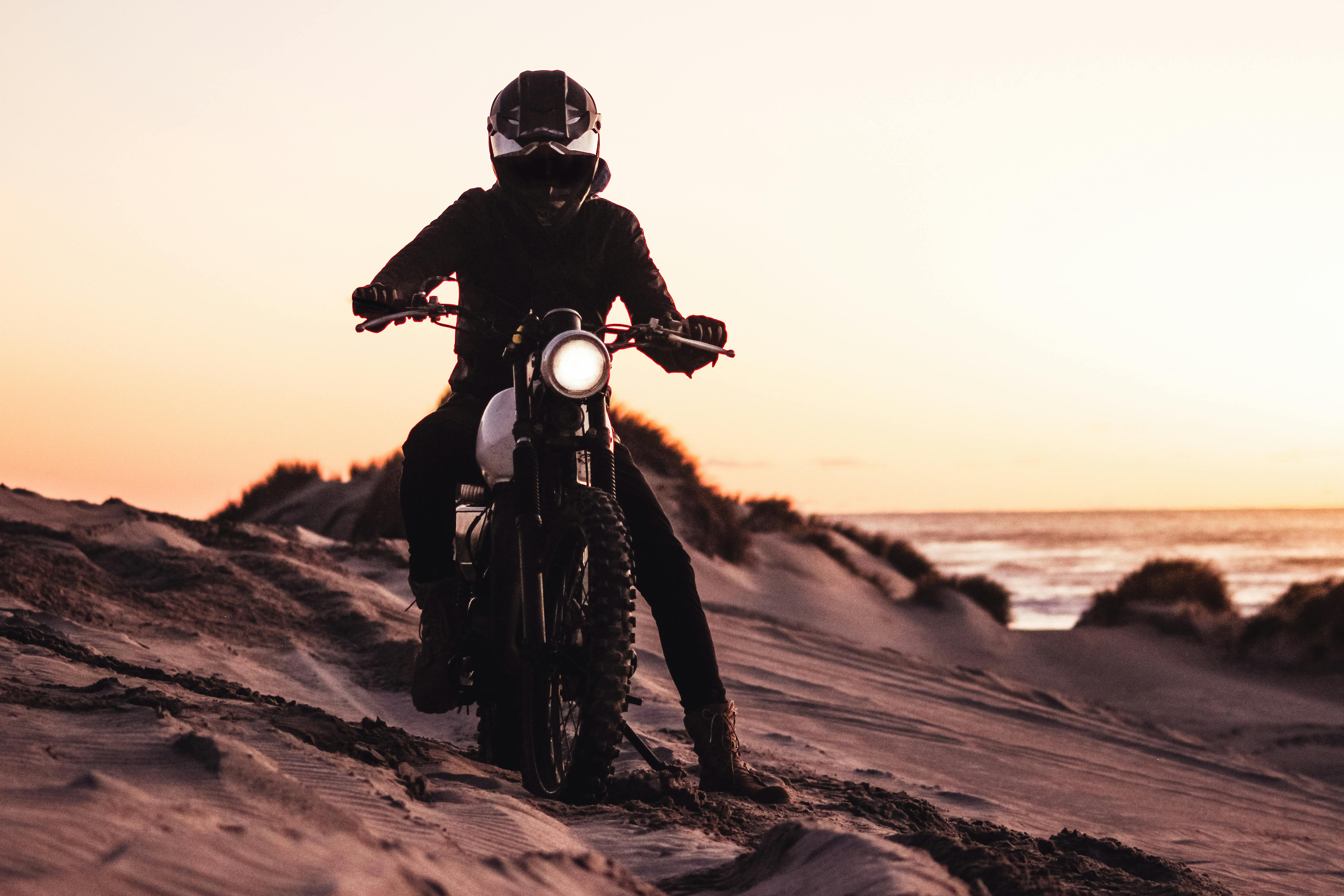 Person Riding a Motorcycle in the Desert · Free Stock Photo