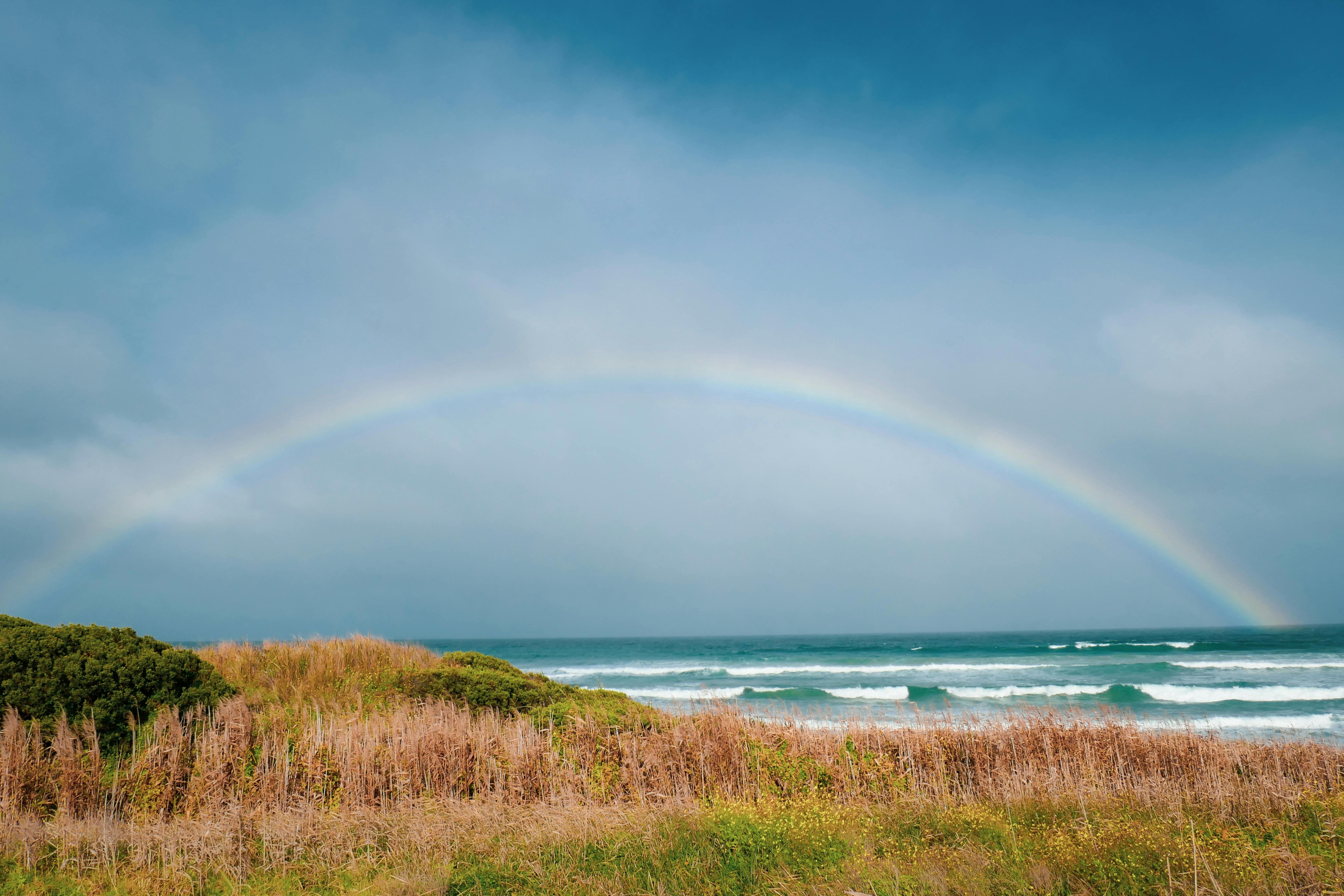 Rainbow Over the Ocean · Free Stock Photo