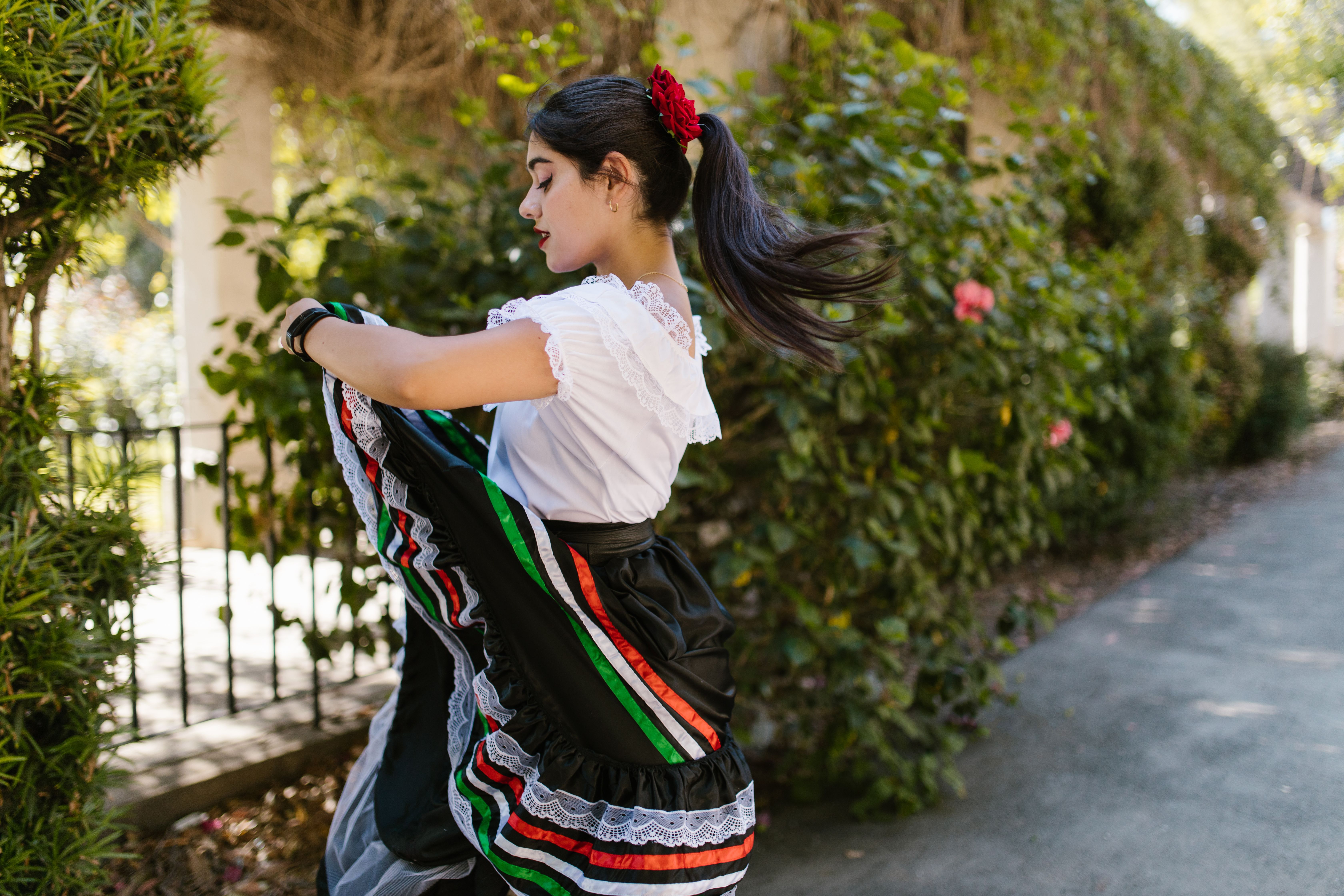 Woman Dancing During Traditional Mexican Festival · Free Stock Photo