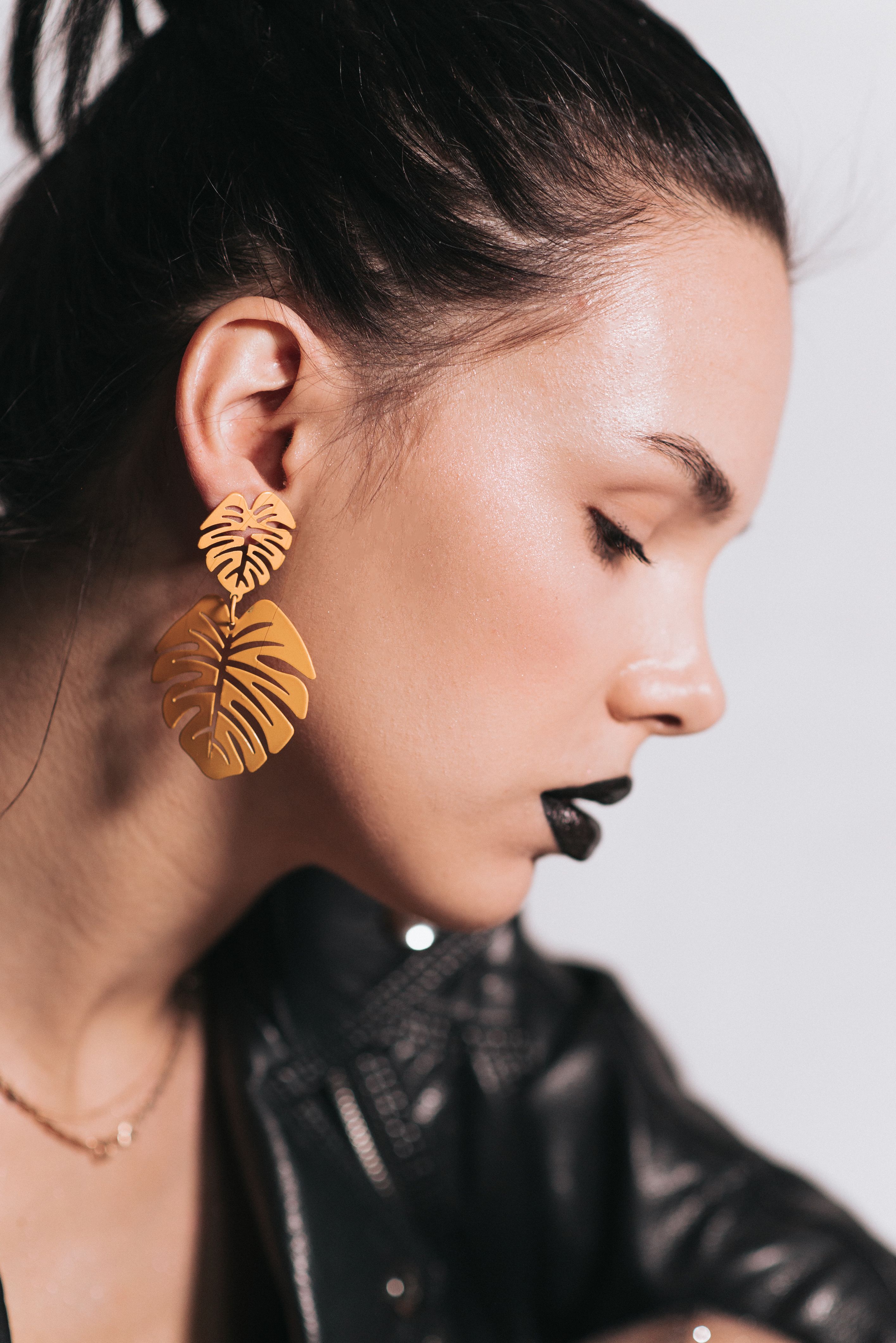Side View Photo of Woman Wearing Black Lipstick · Free Stock Photo