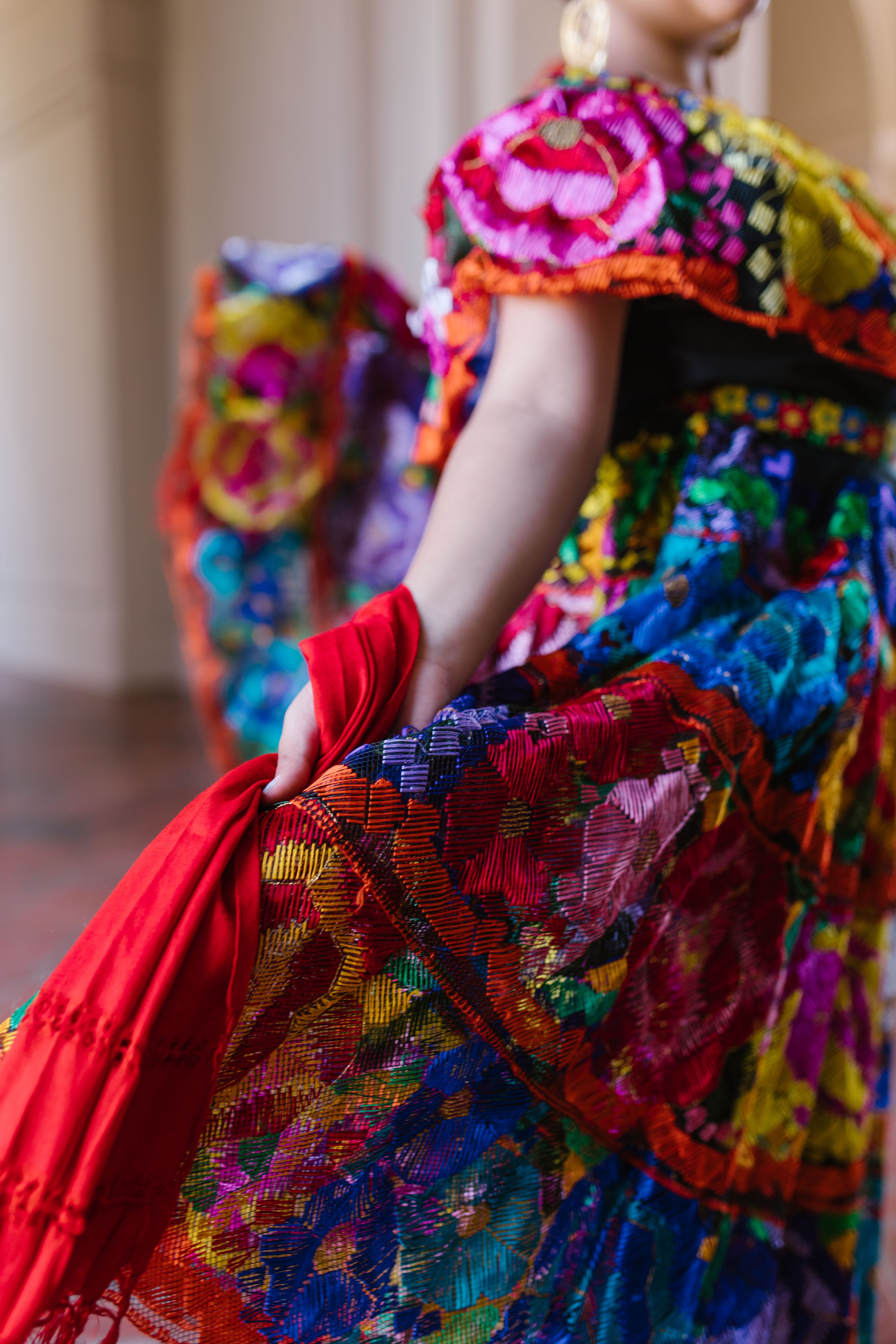 Woman Wearing a Colorful Floral Dress · Free Stock Photo