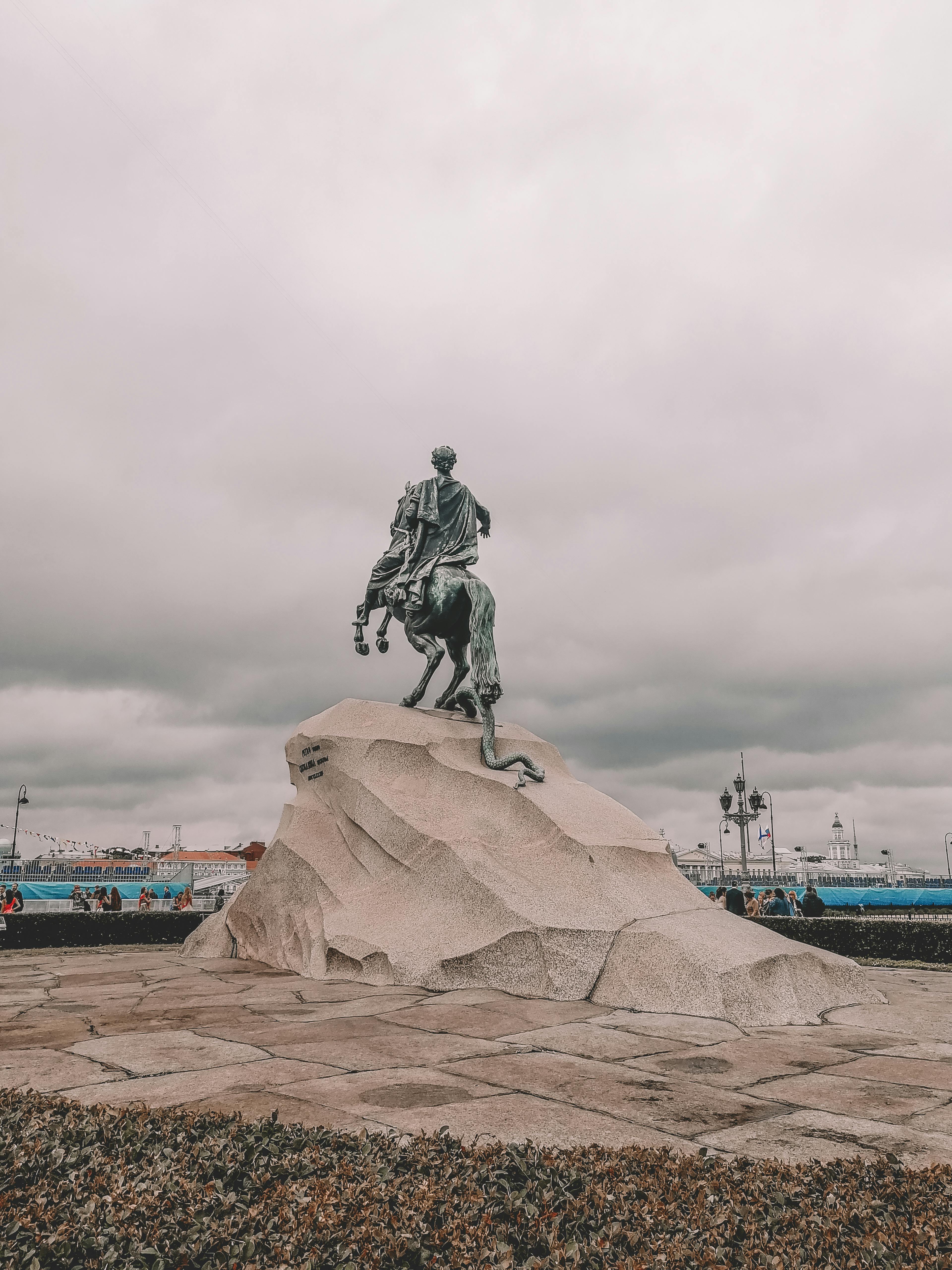 Cavalry Statue on Rock · Free Stock Photo