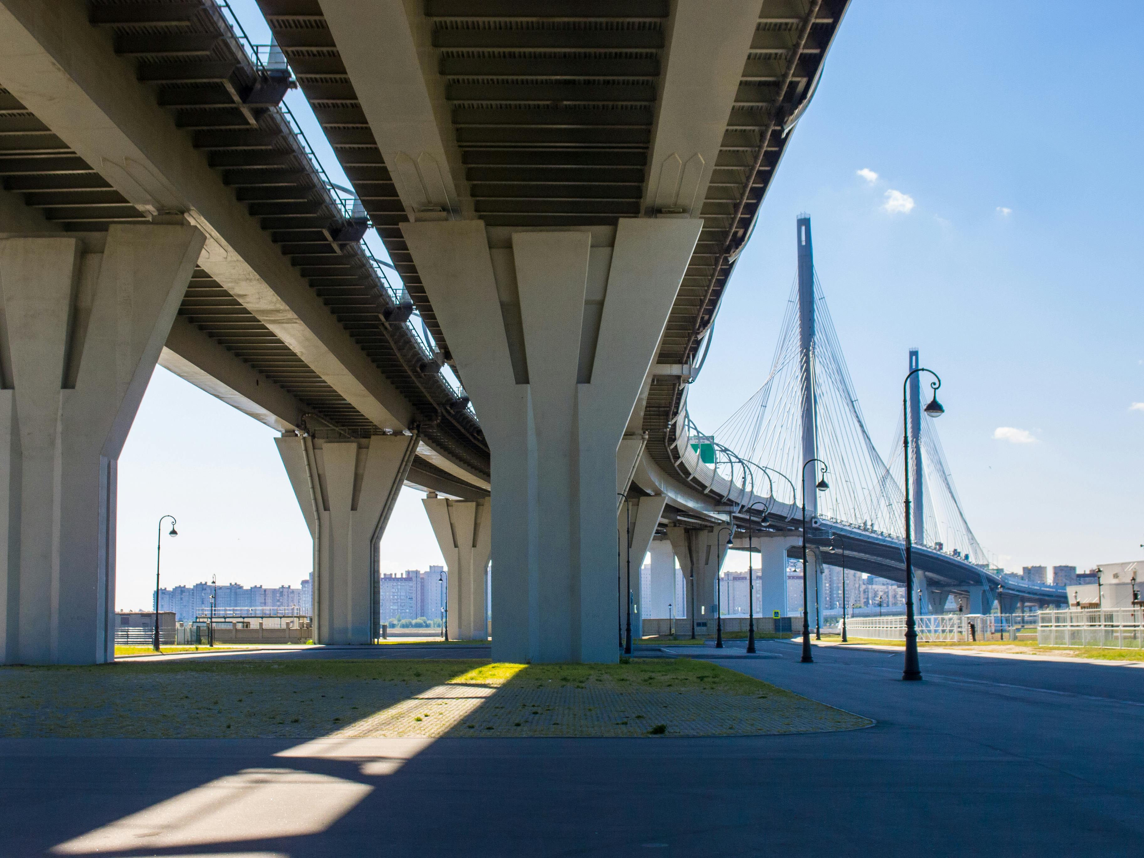 Gray Concrete Bridge in Grayscale Photography · Free Stock Photo