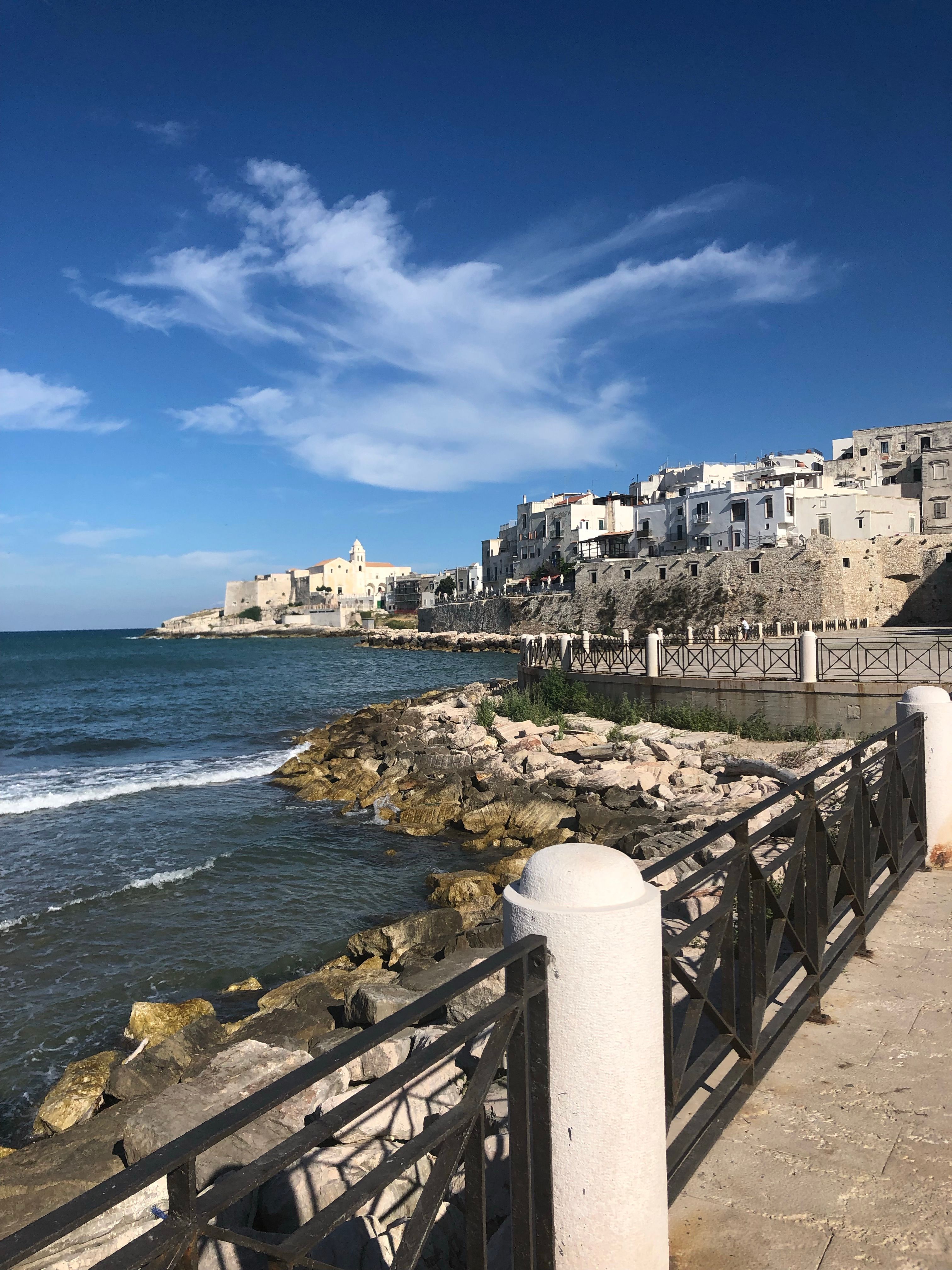 Promenade Along the Seashore in the Italian Town of Vieste · Free Stock ...