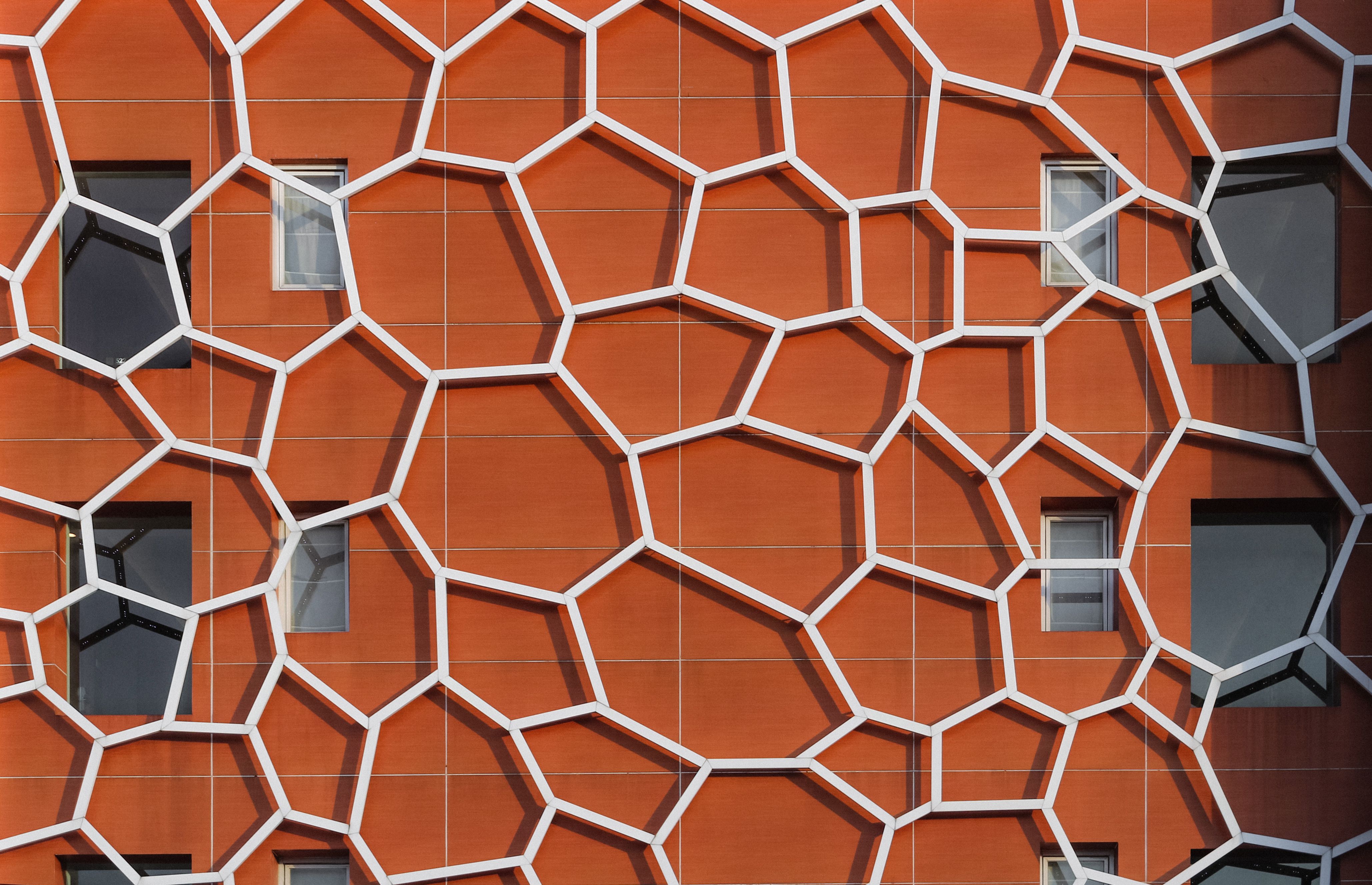 Grid Decoration on Modern Building · Free Stock Photo