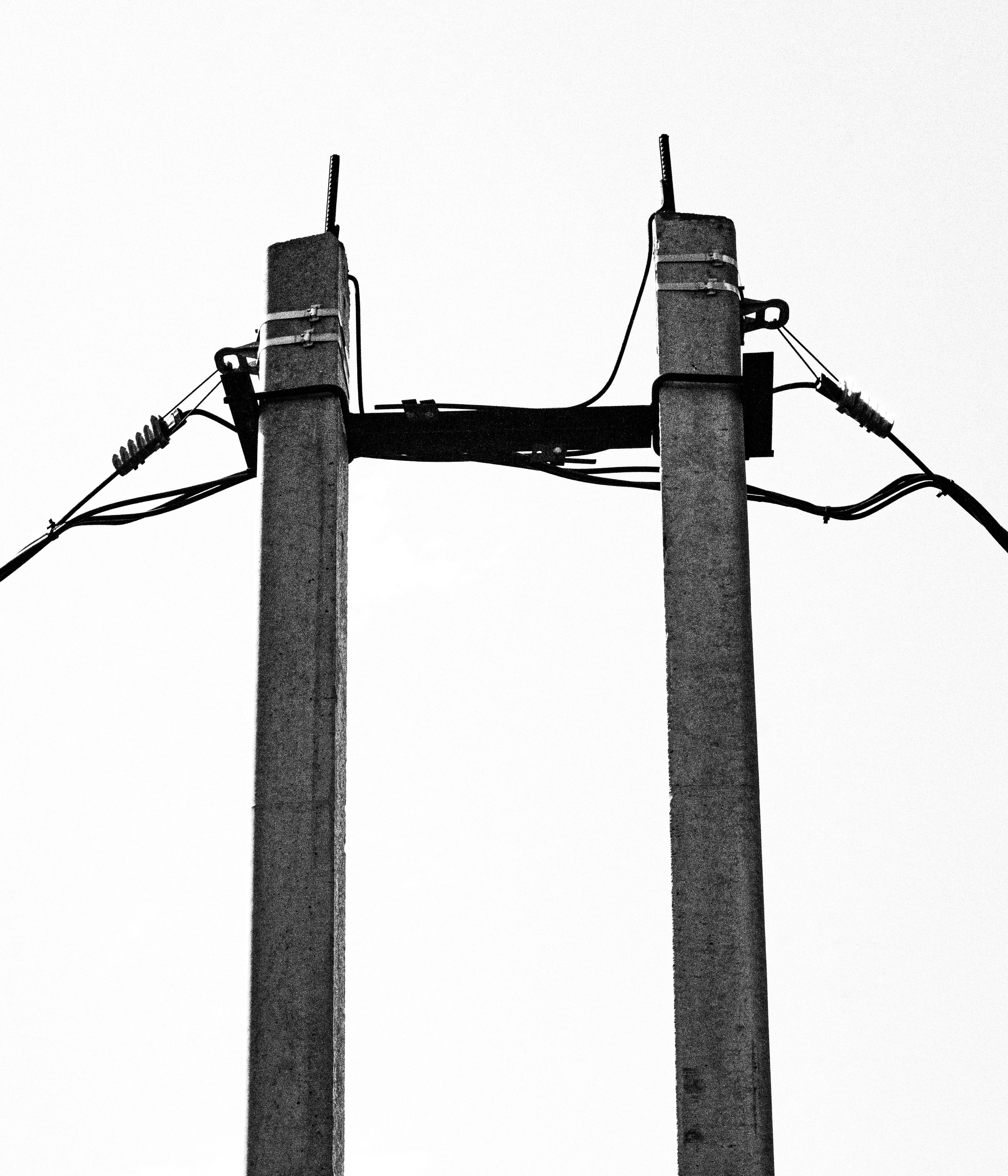 A Photo of a Utility Pole with a Film Burn · Free Stock Photo