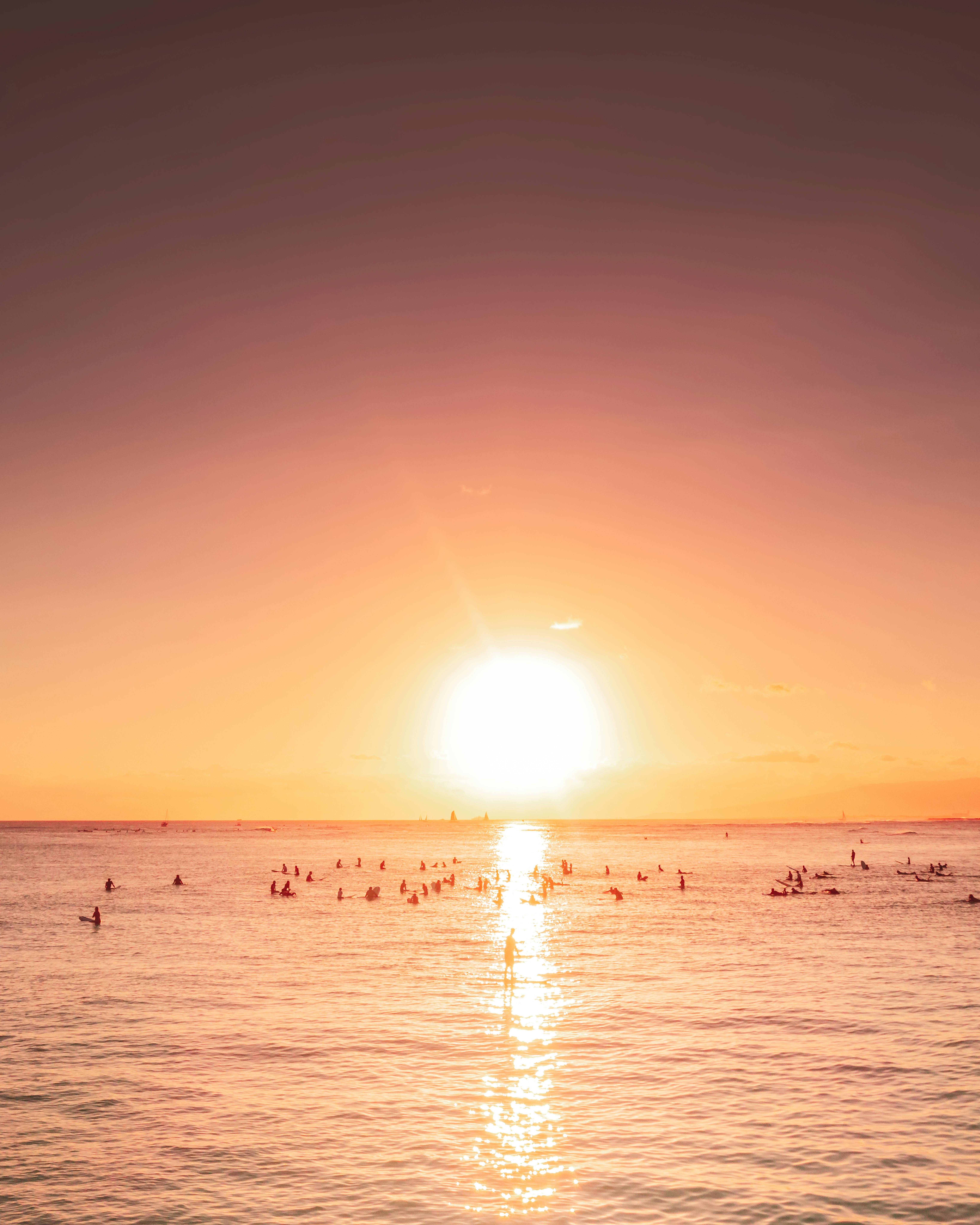 People on the Beach during Sunset · Free Stock Photo