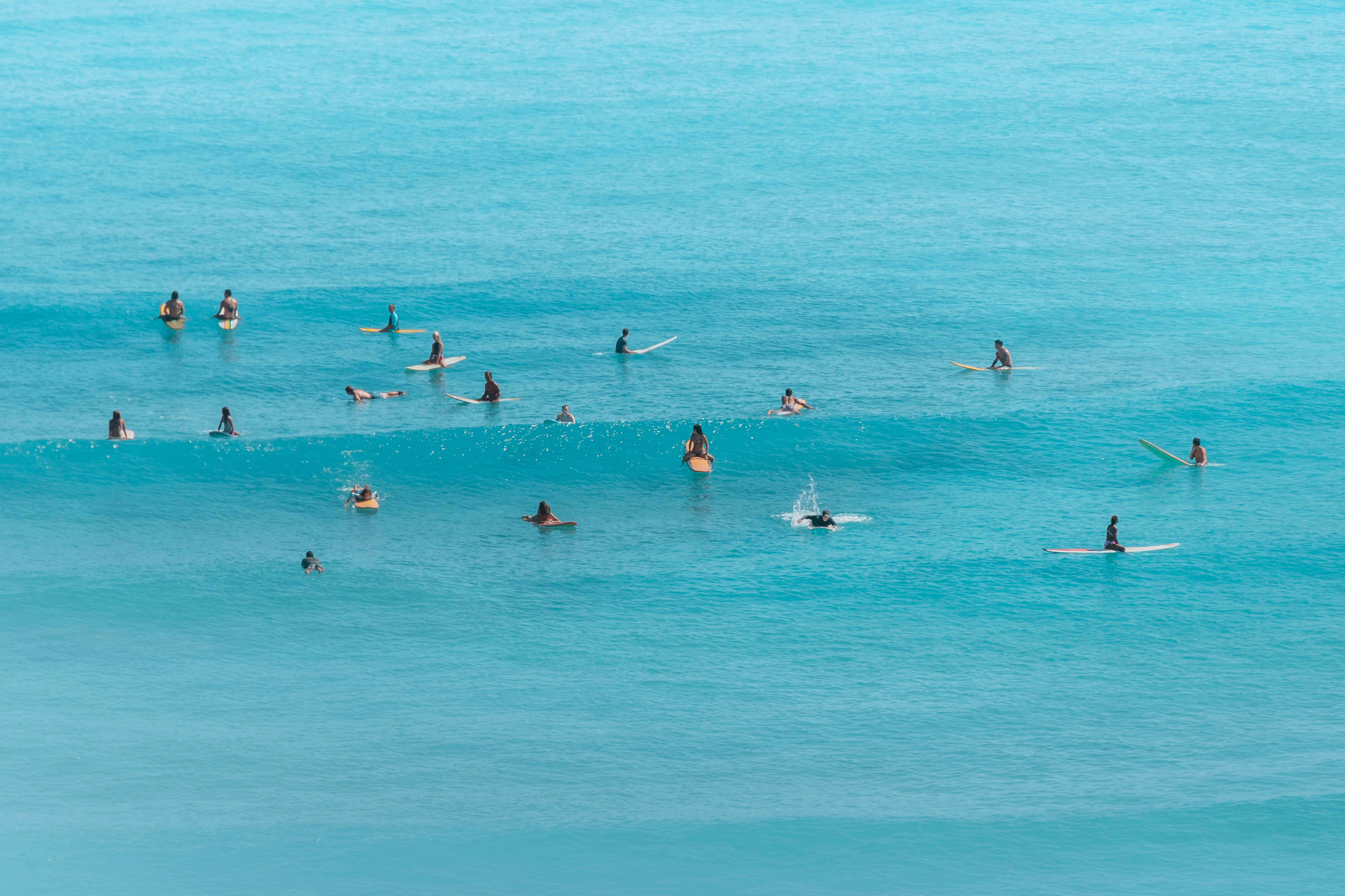 People Surfing in Ocean · Free Stock Photo