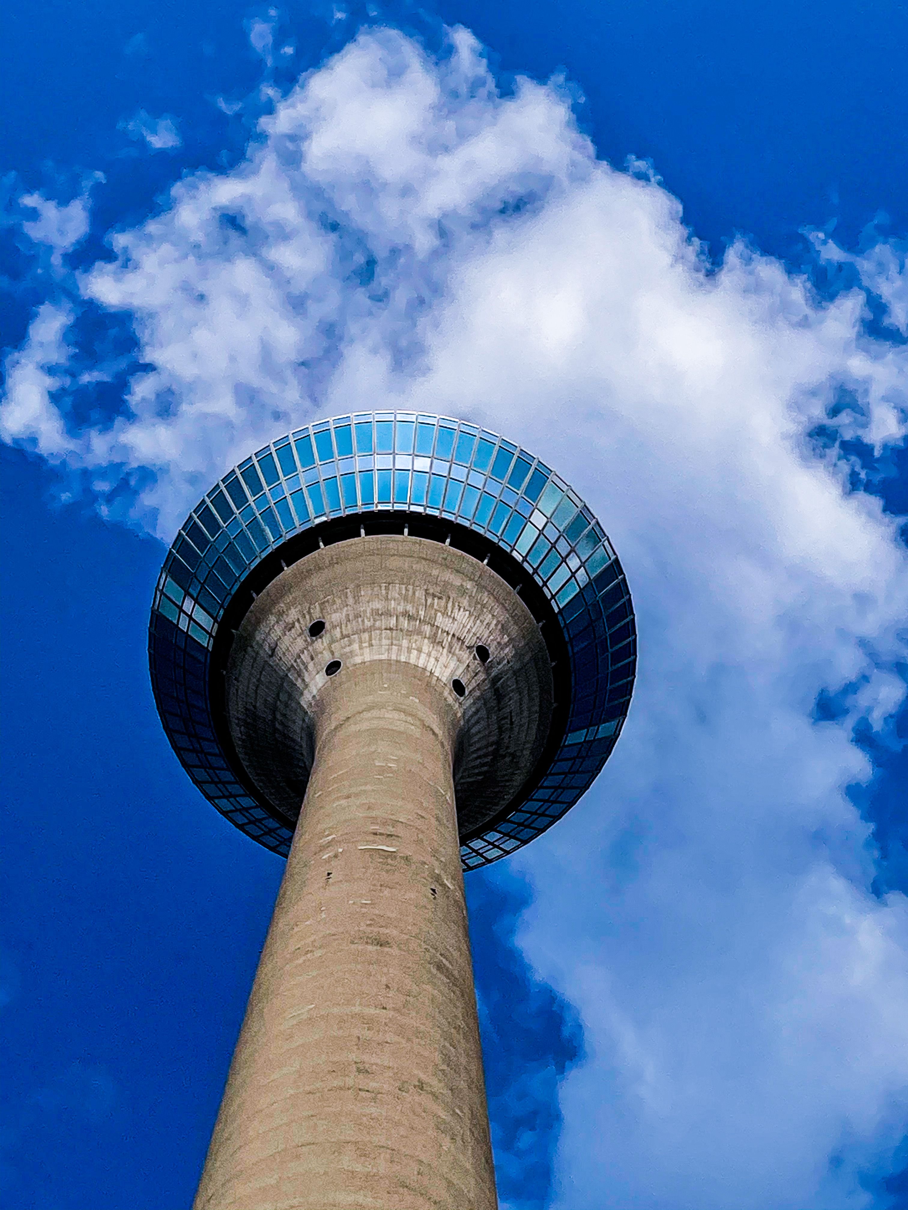 Low-Angle Shot of a Concrete Tower · Free Stock Photo