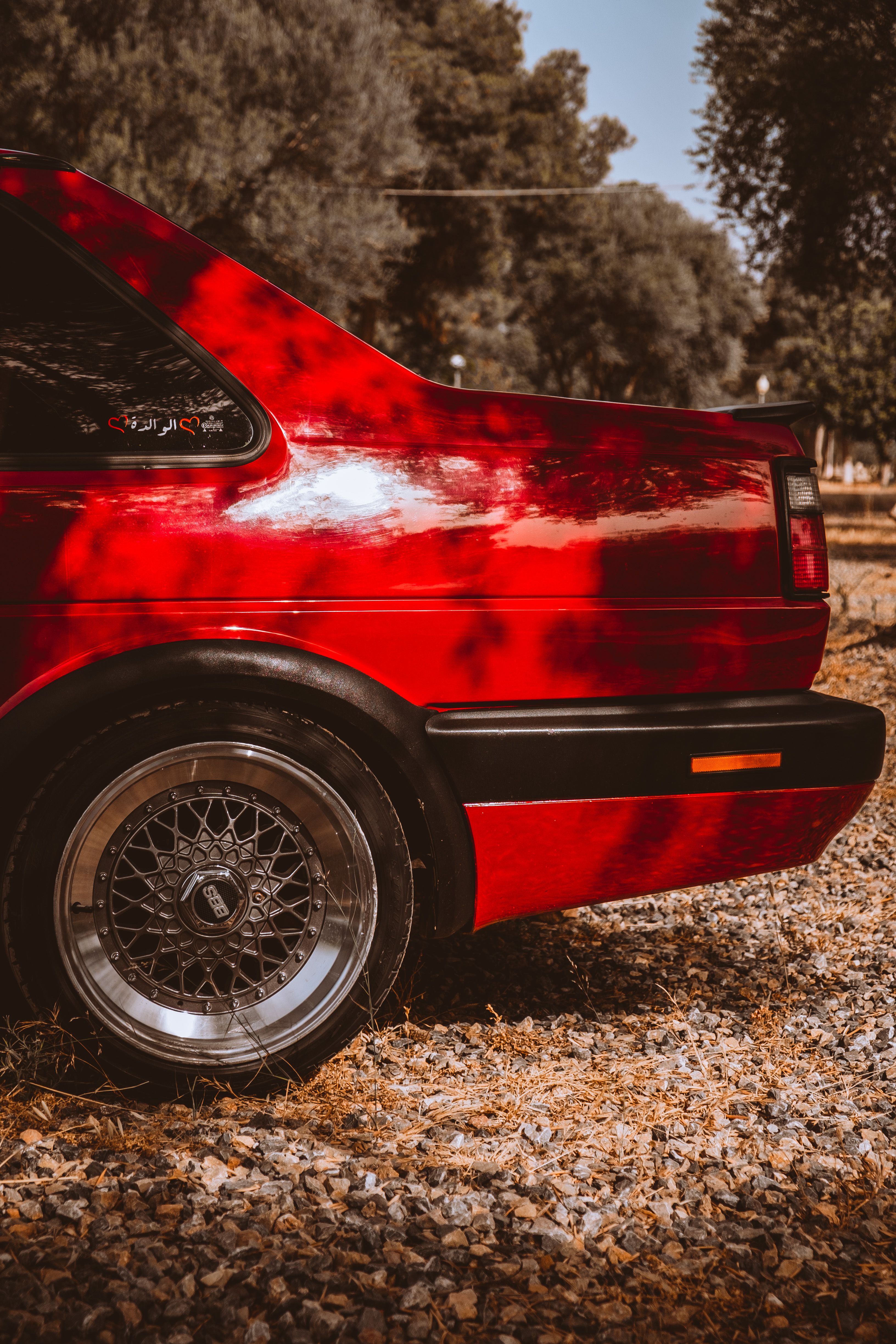 Bumpers of a Red Car · Free Stock Photo
