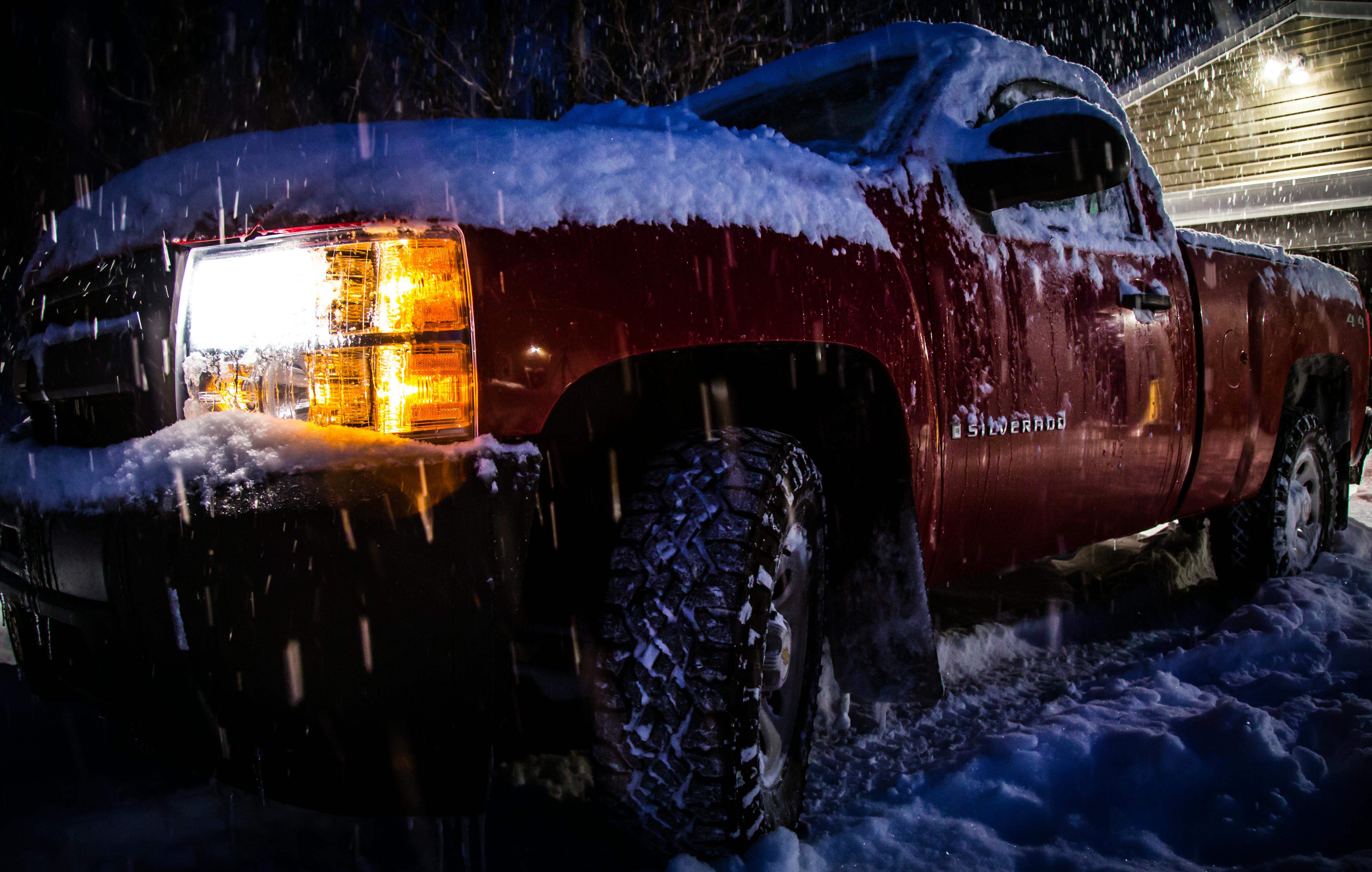 Free stock photo of red, snow, snow covered
