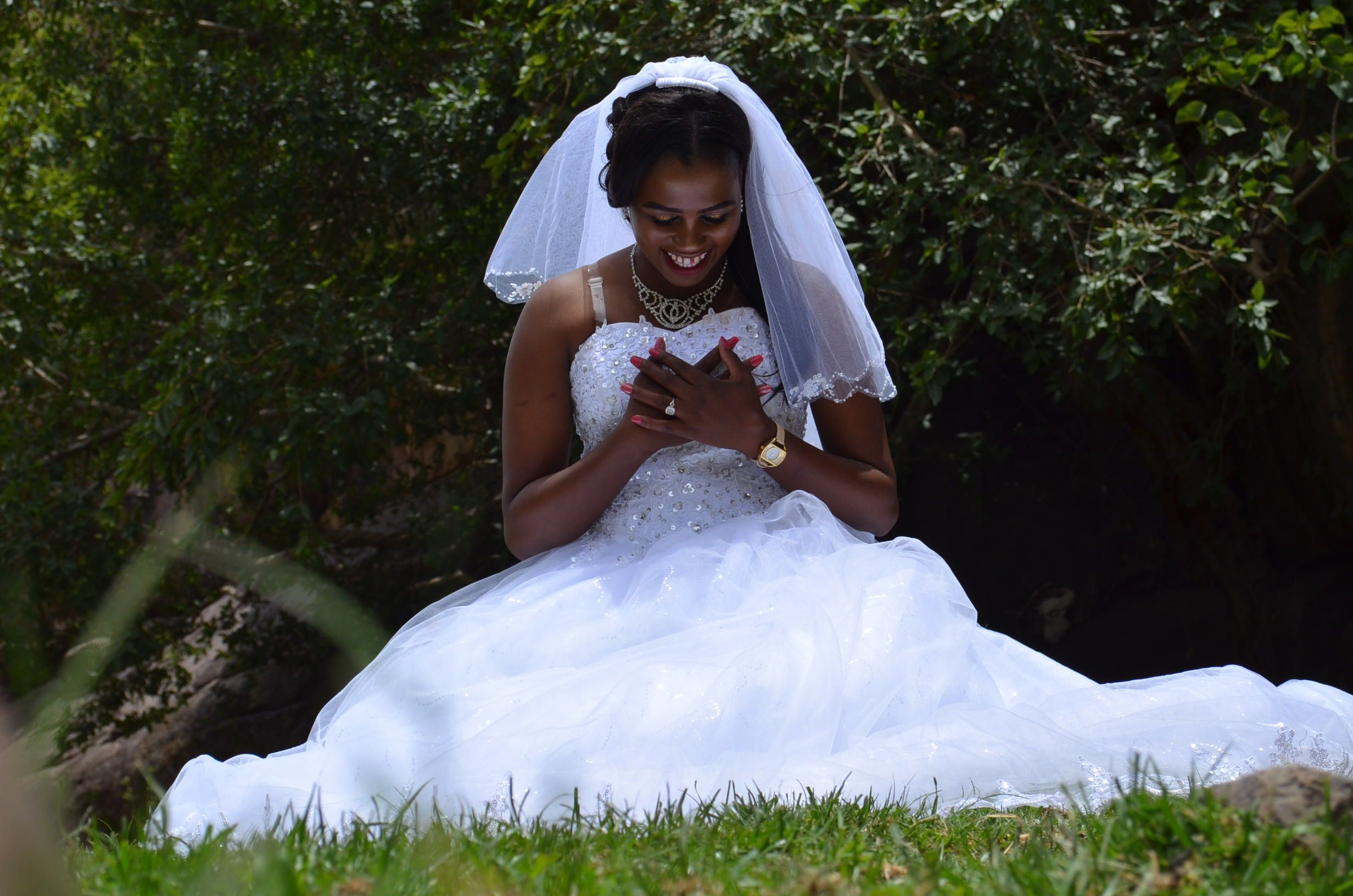 A Woman in Her Wedding Dress · Free Stock Photo