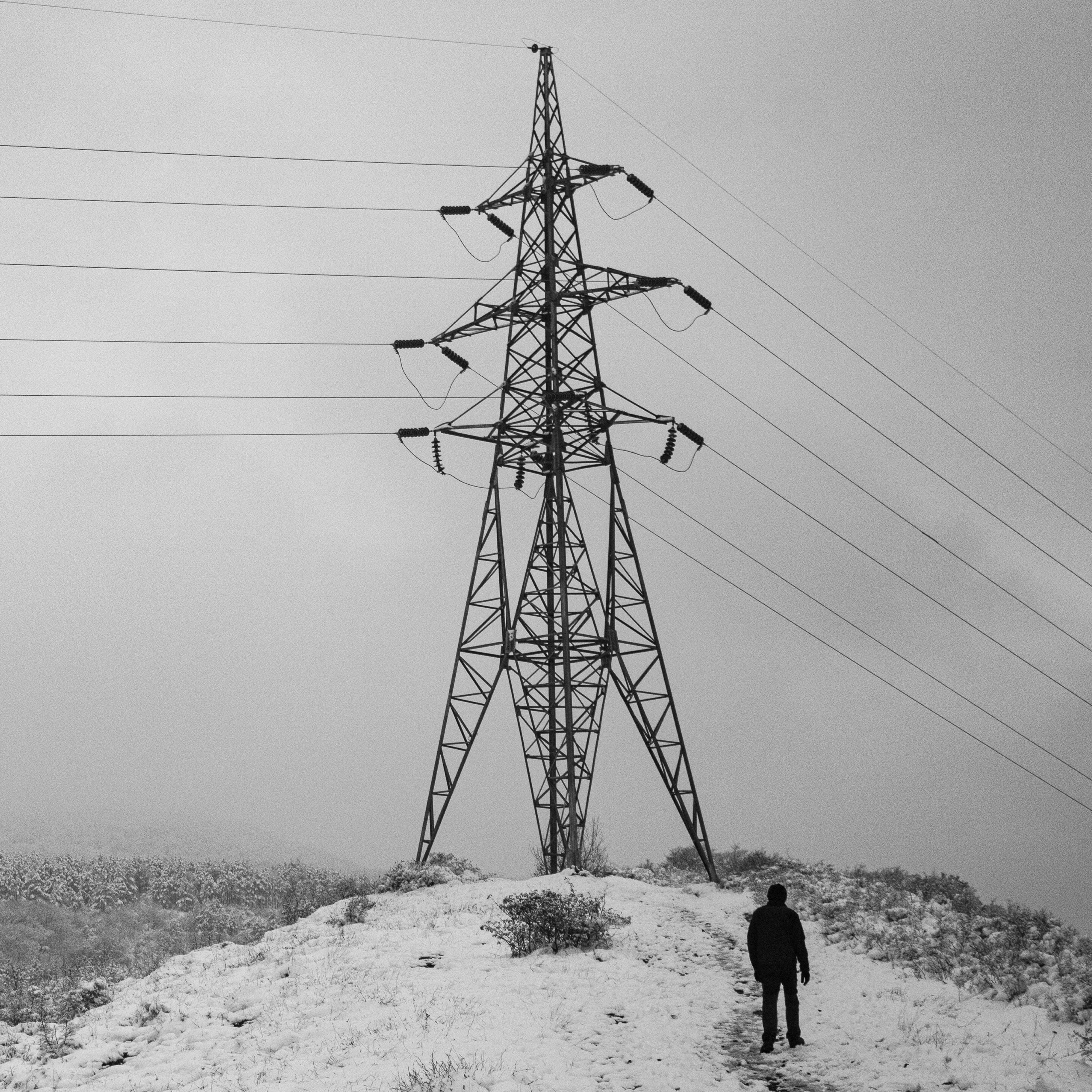 Wooden Electric Post and Power Line · Free Stock Photo