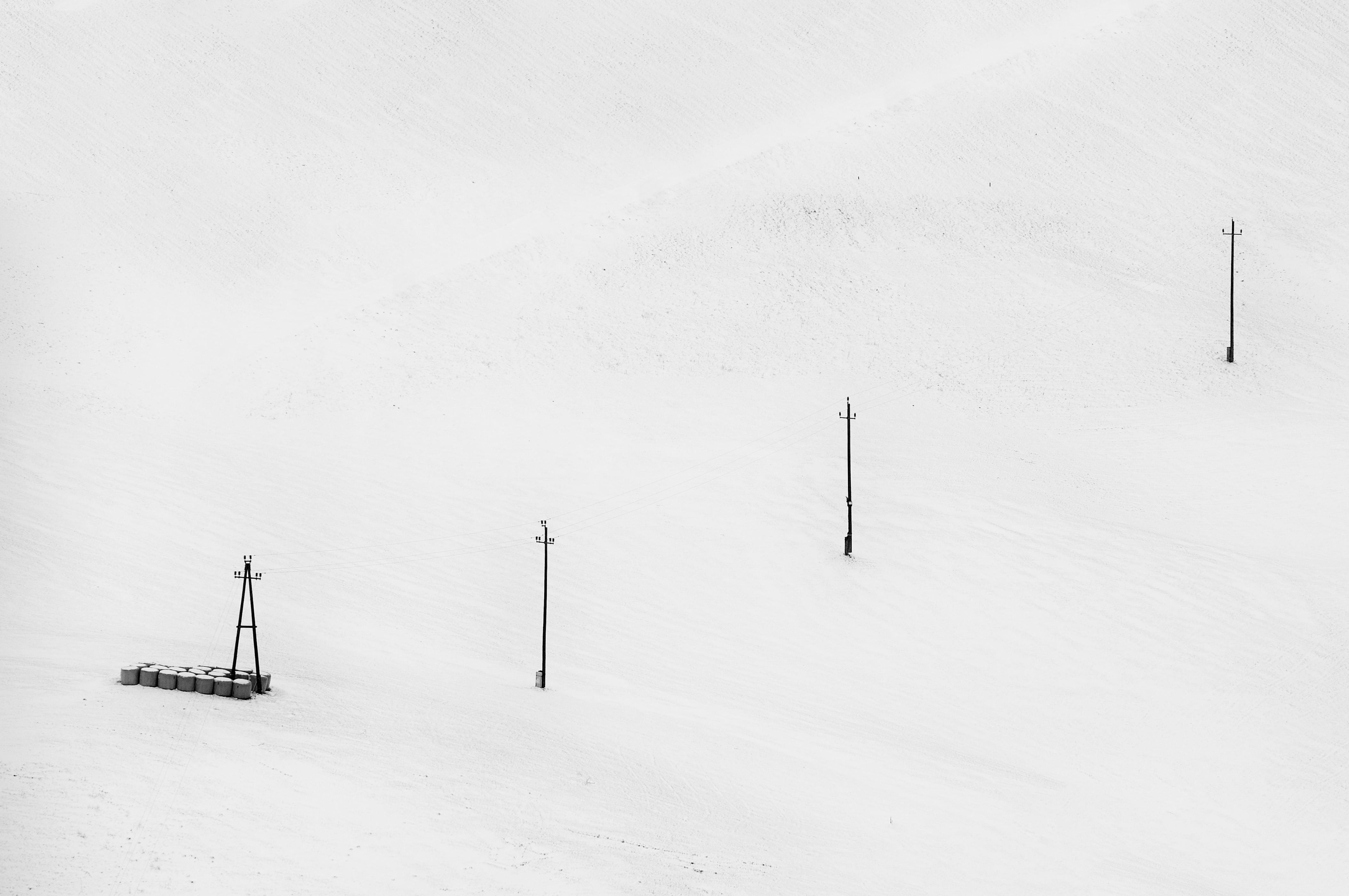 Aerial View of a Snow-Covered Field · Free Stock Photo