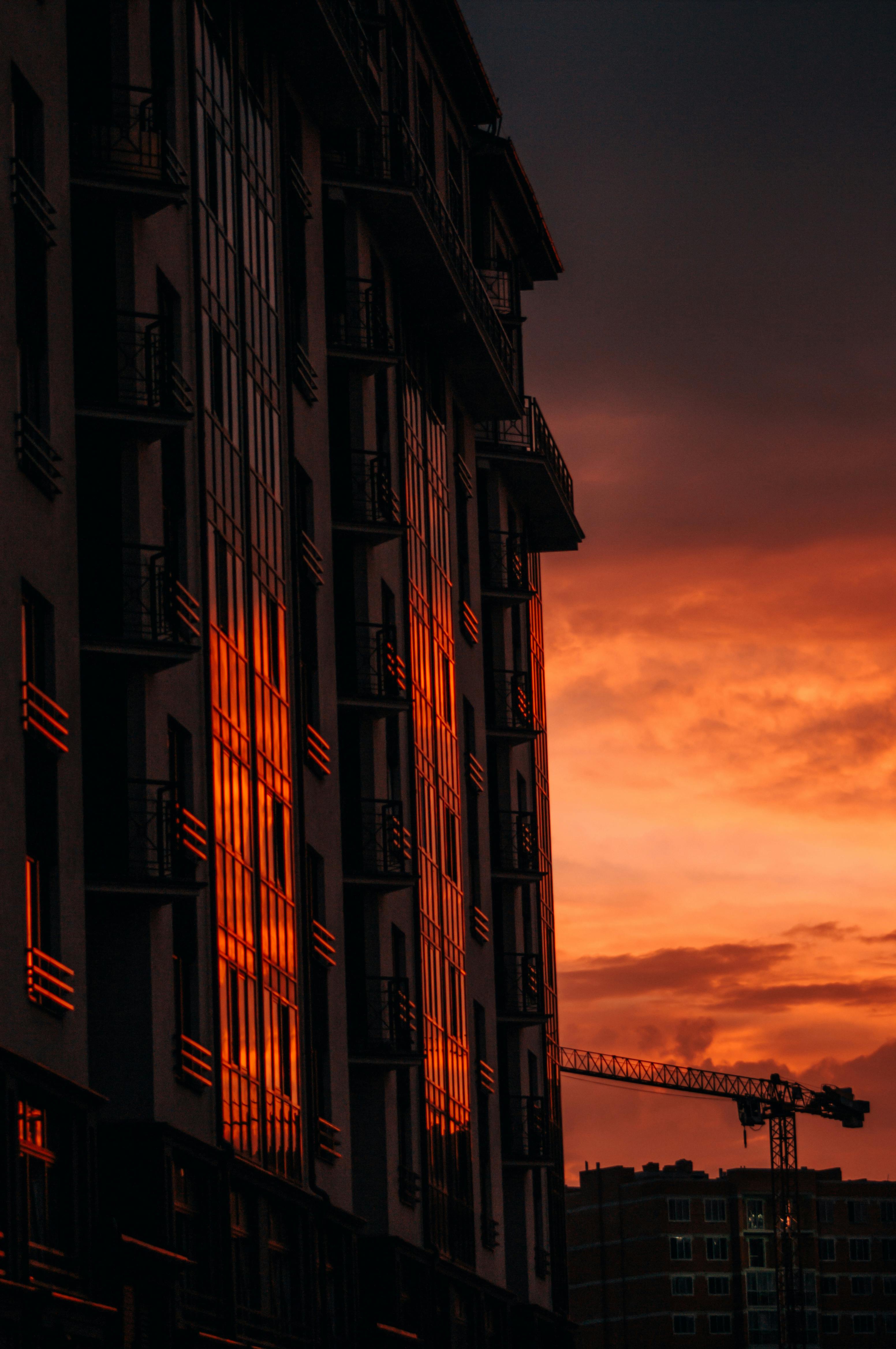 A Concrete Building during Sunset · Free Stock Photo