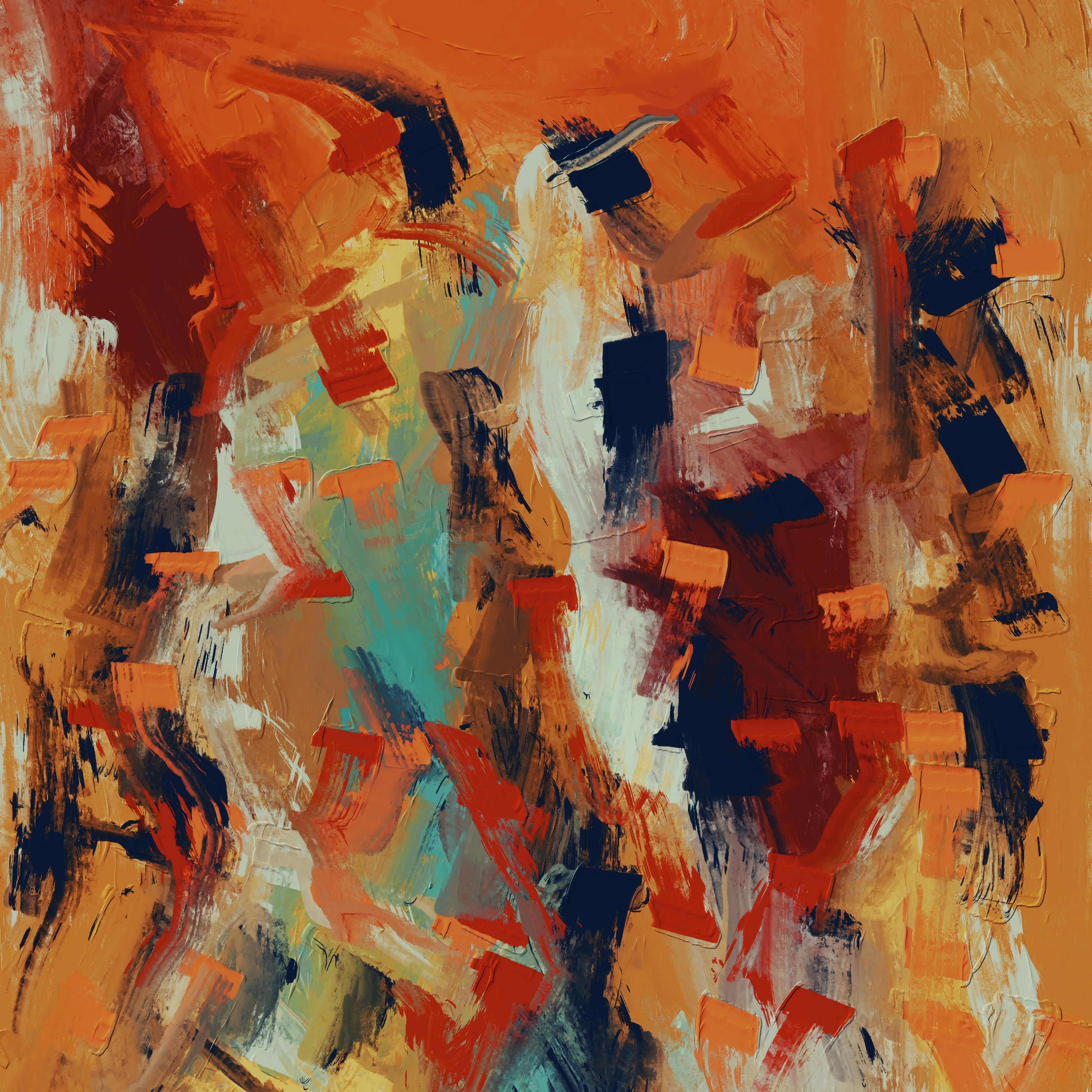 Orange Abstract Painting · Free Stock Photo