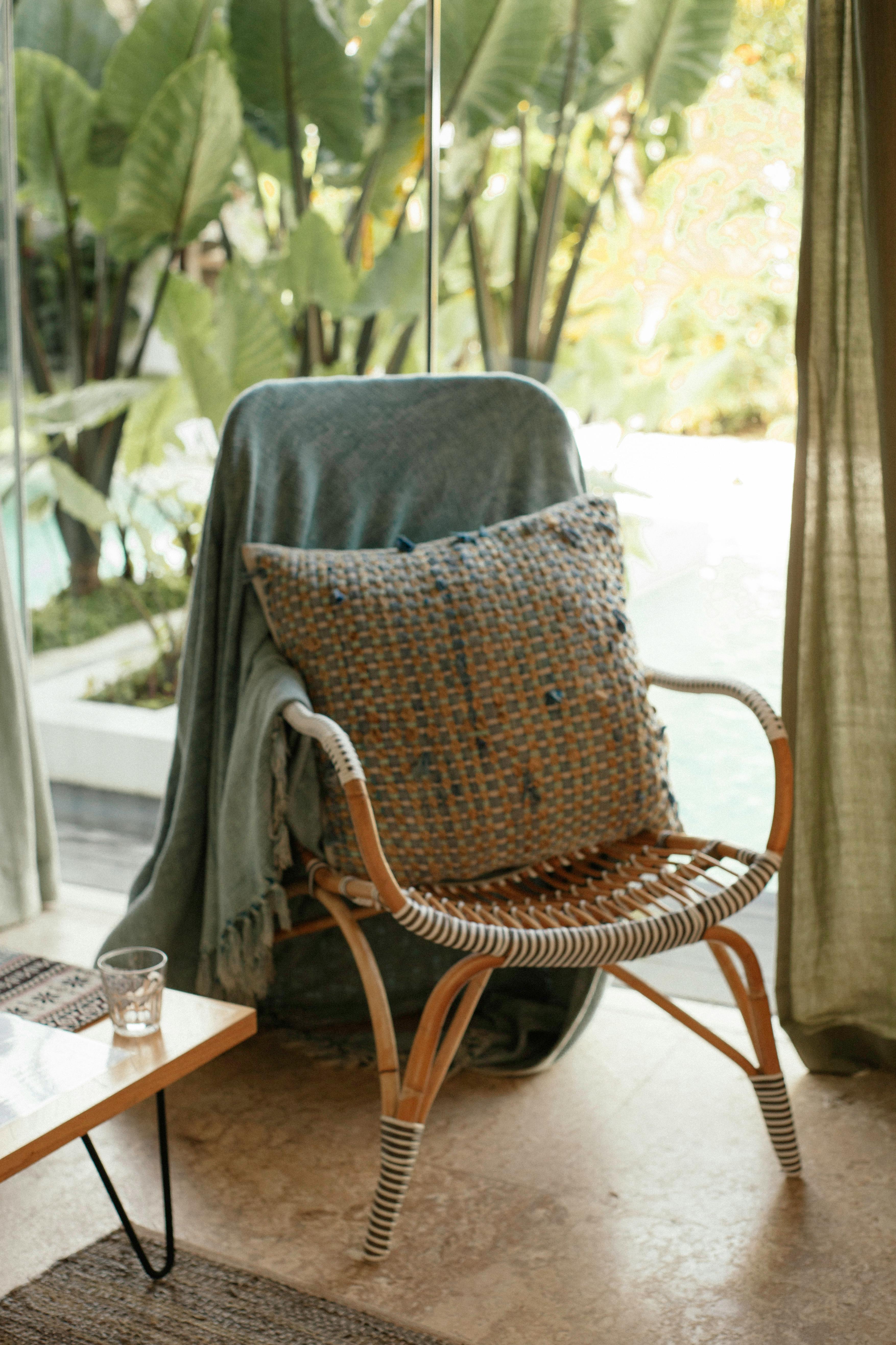 Throw Pillows on Rocking Chair · Free Stock Photo