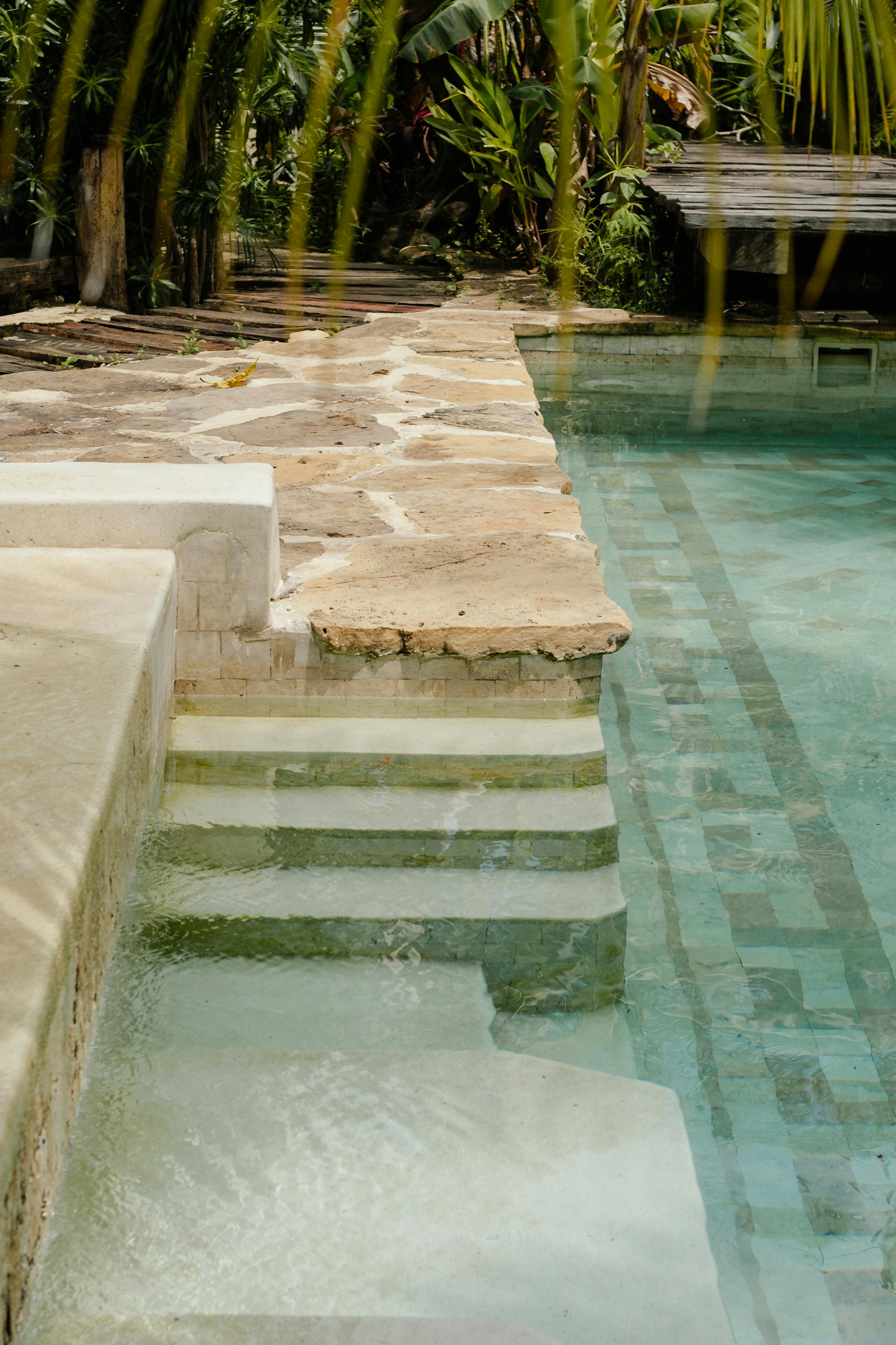 Close-up Shot of Poolside · Free Stock Photo