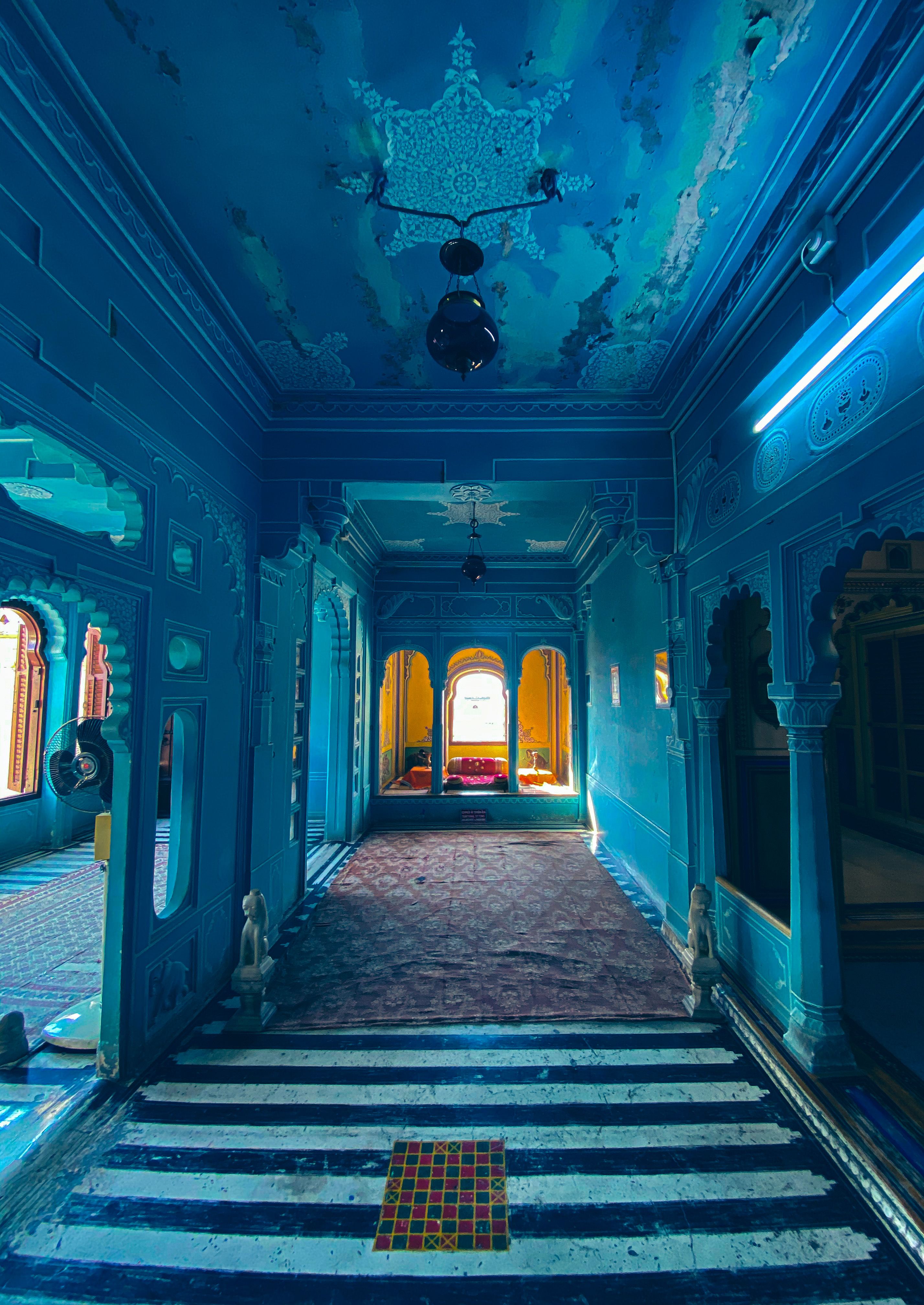 Blue Interior of a House · Free Stock Photo