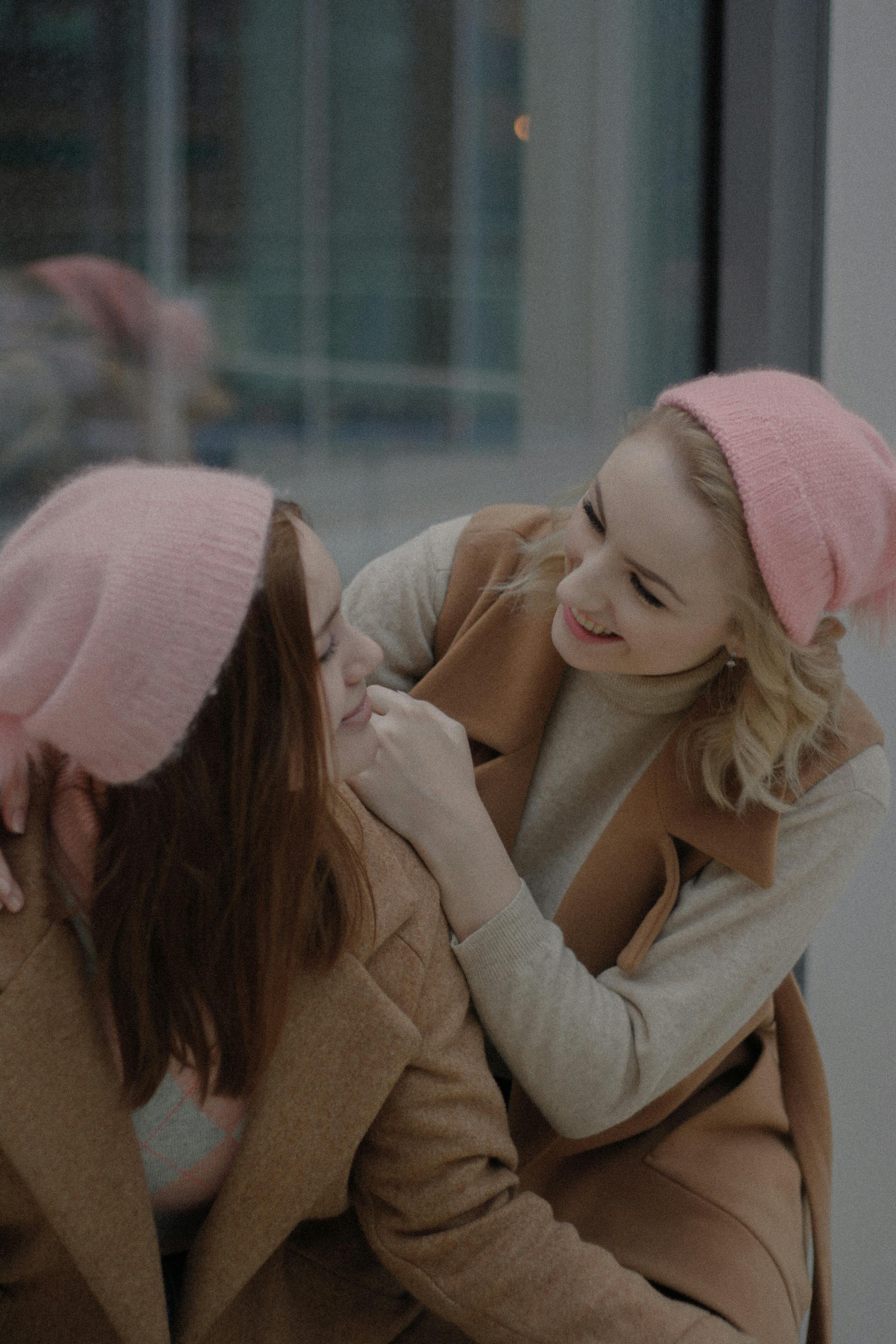 Women Wearing Pink Knitted Cap · Free Stock Photo