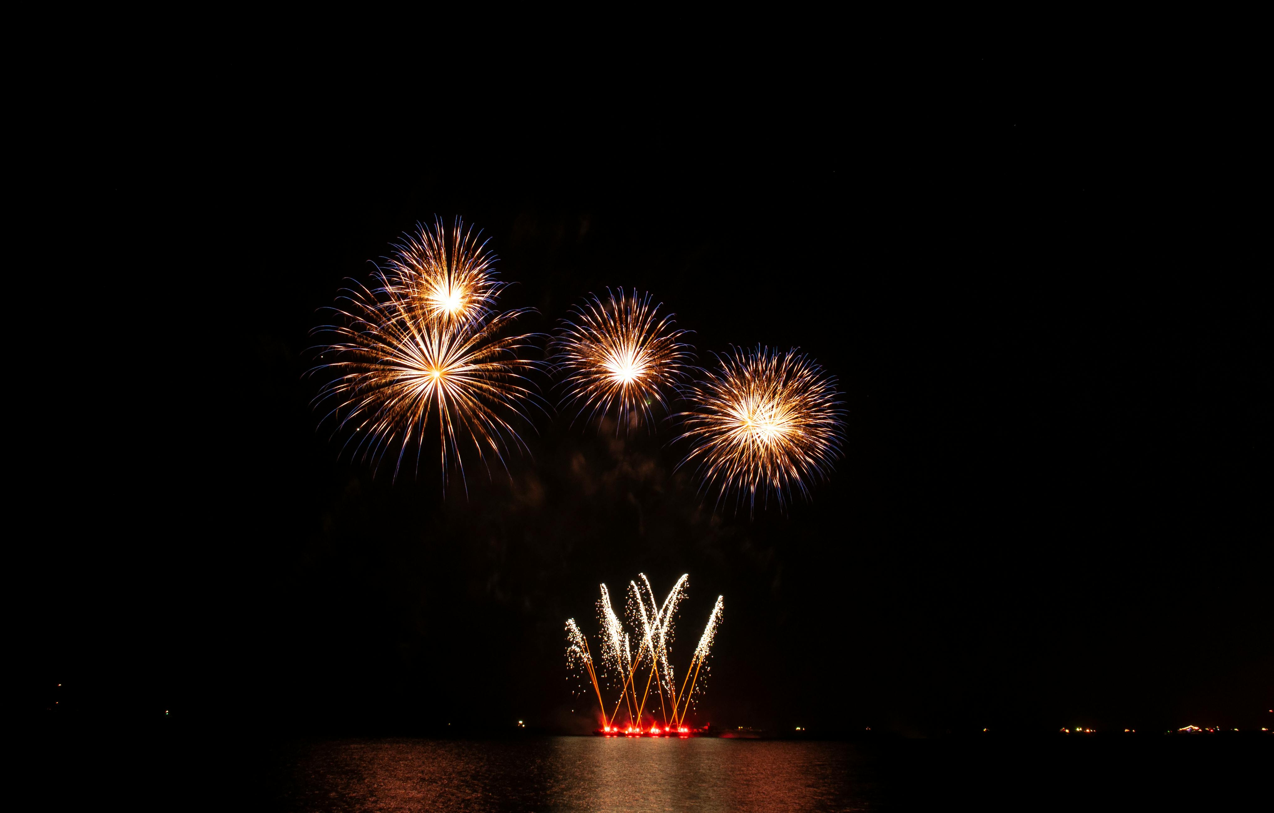 Night Sky with Fireworks · Free Stock Photo