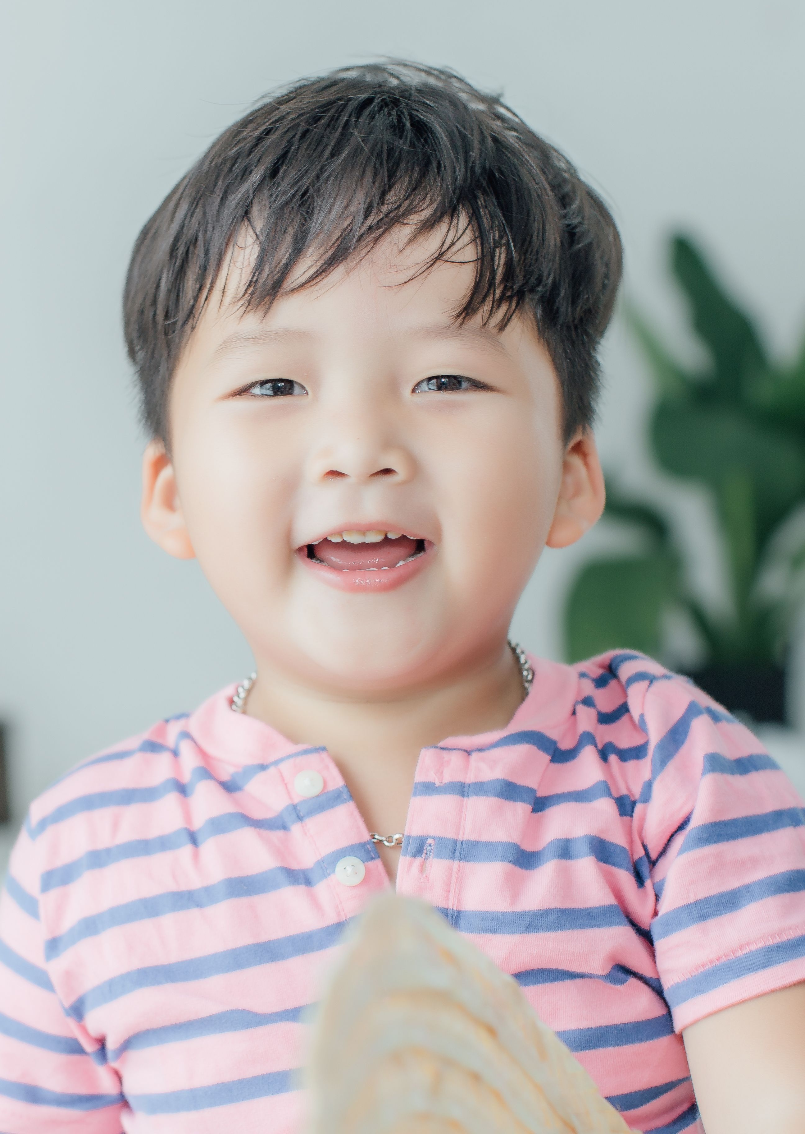 Portrait of a Boy Eating · Free Stock Photo