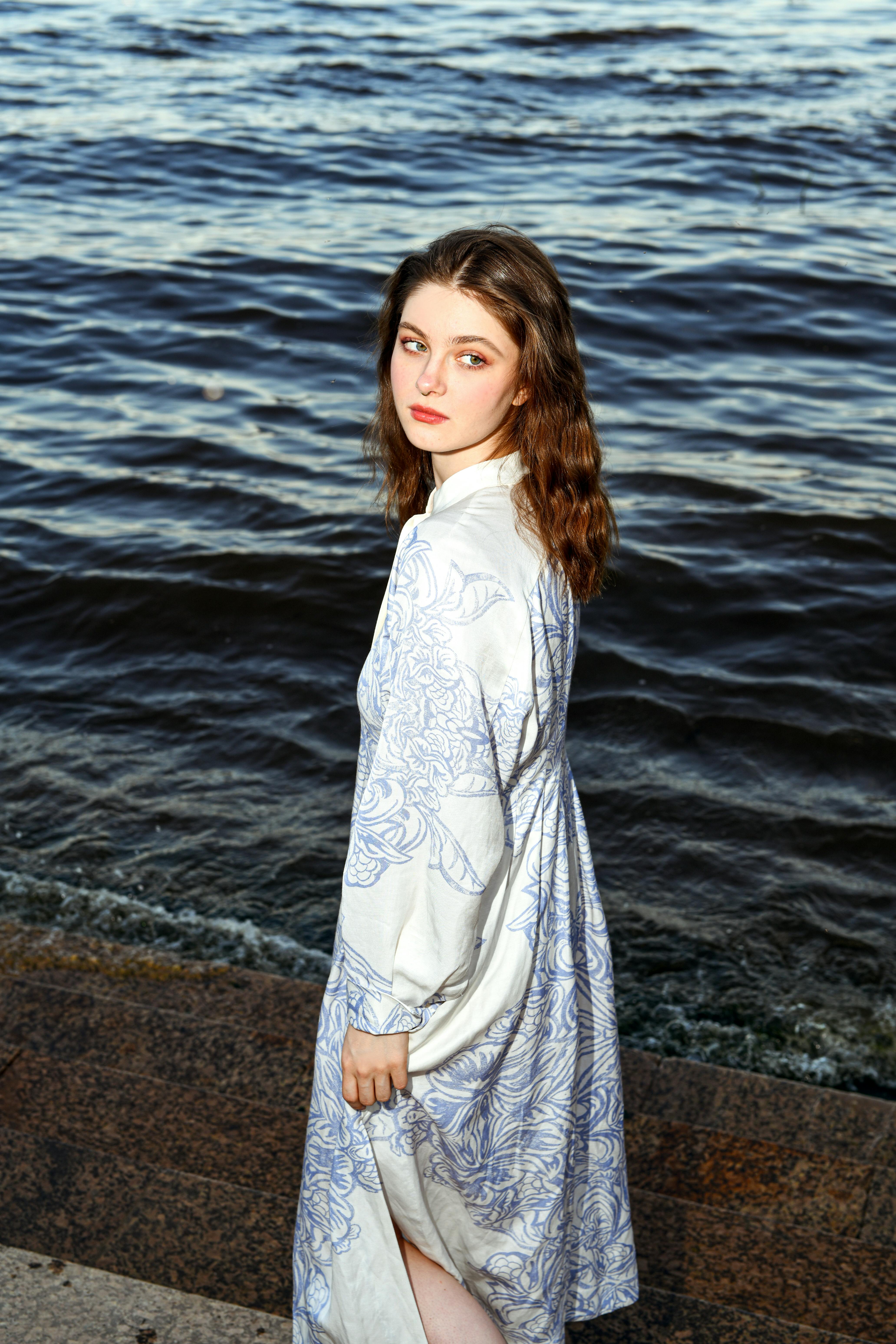 Woman In Dress Looking Over Water Photos, Download The BEST Free Woman ...