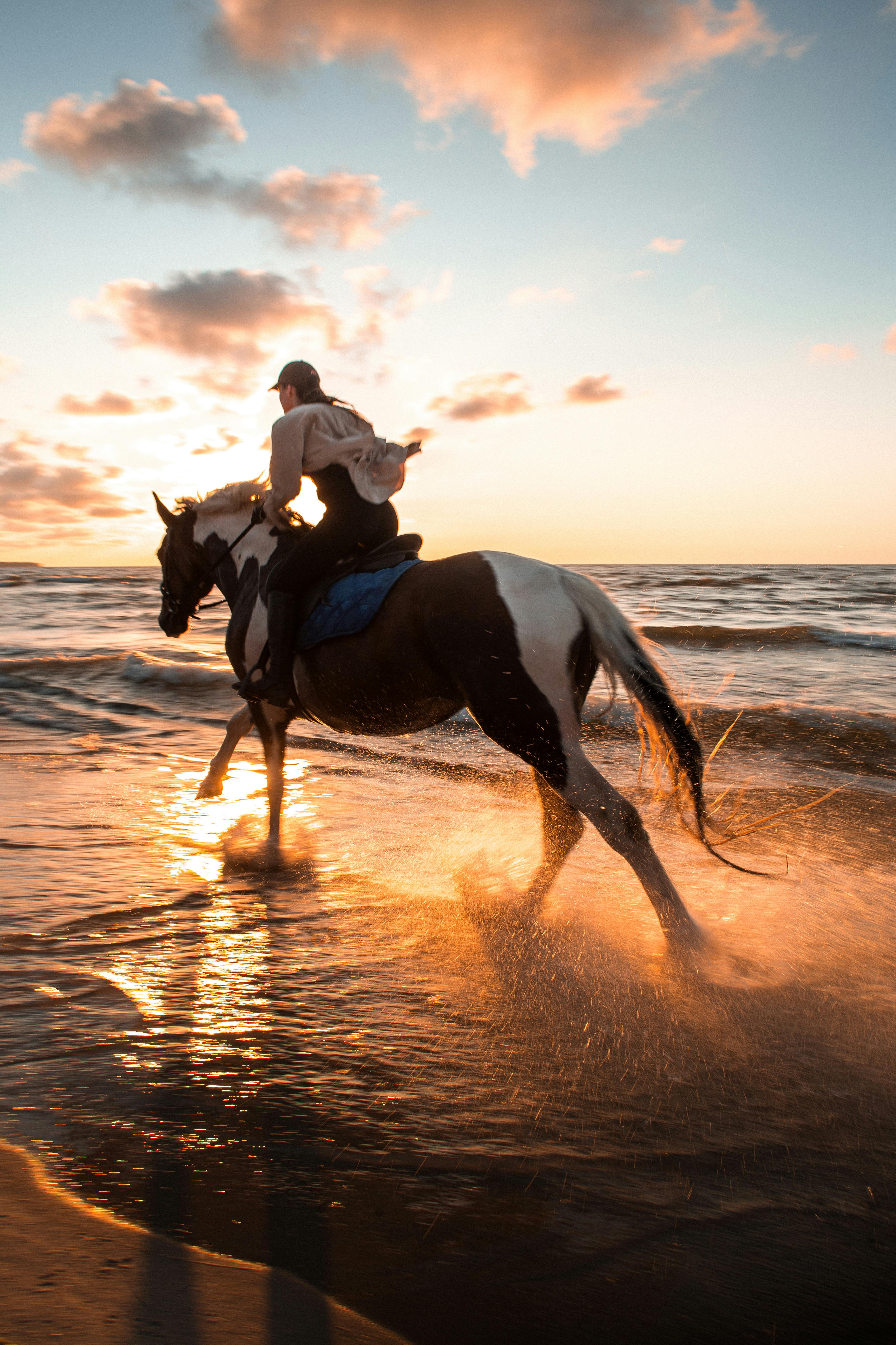 A Woman Horseback Riding by a Sea · Free Stock Photo
