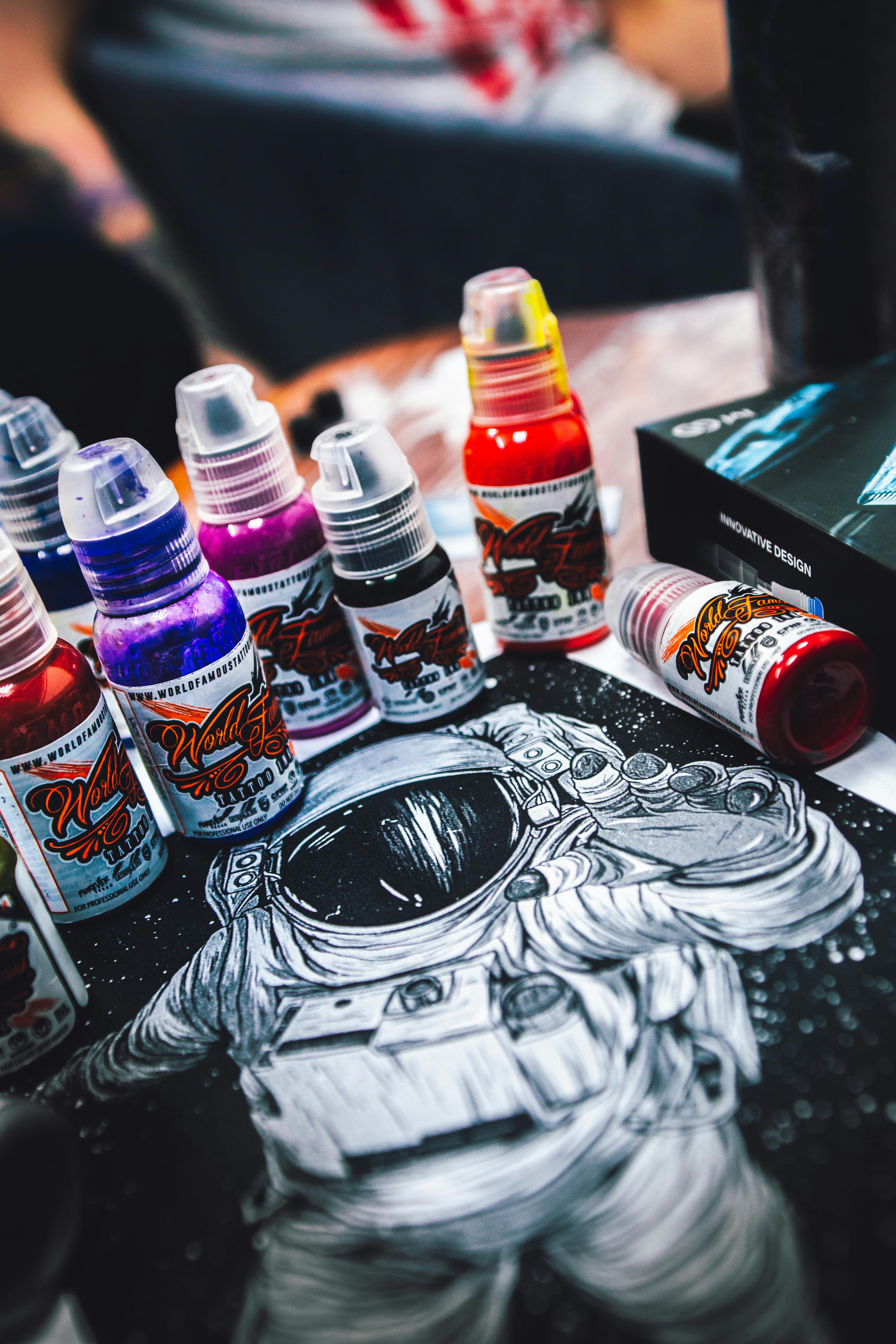 Colorful Tattoo Ink in Containers · Free Stock Photo