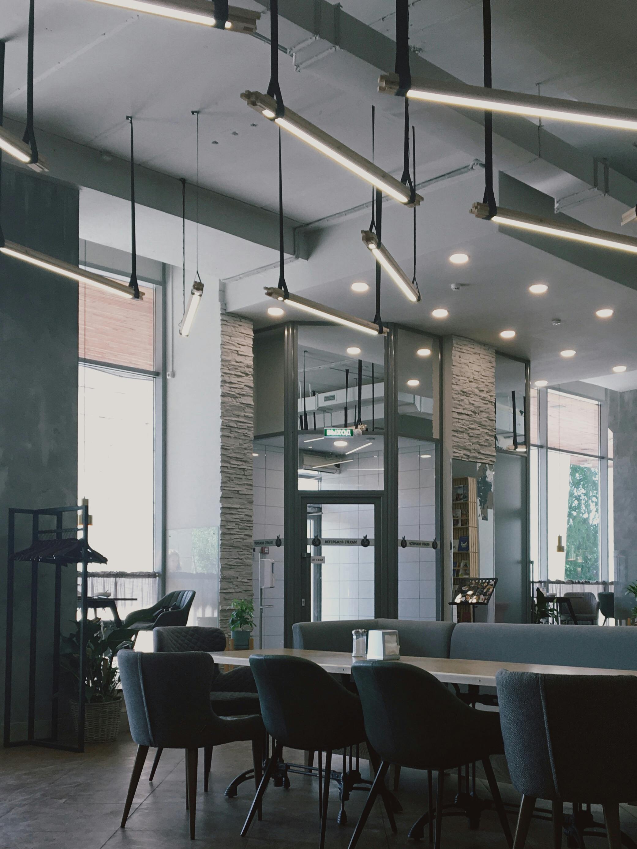 Modern Canteen Interior in an Office Skyscraper · Free Stock Photo
