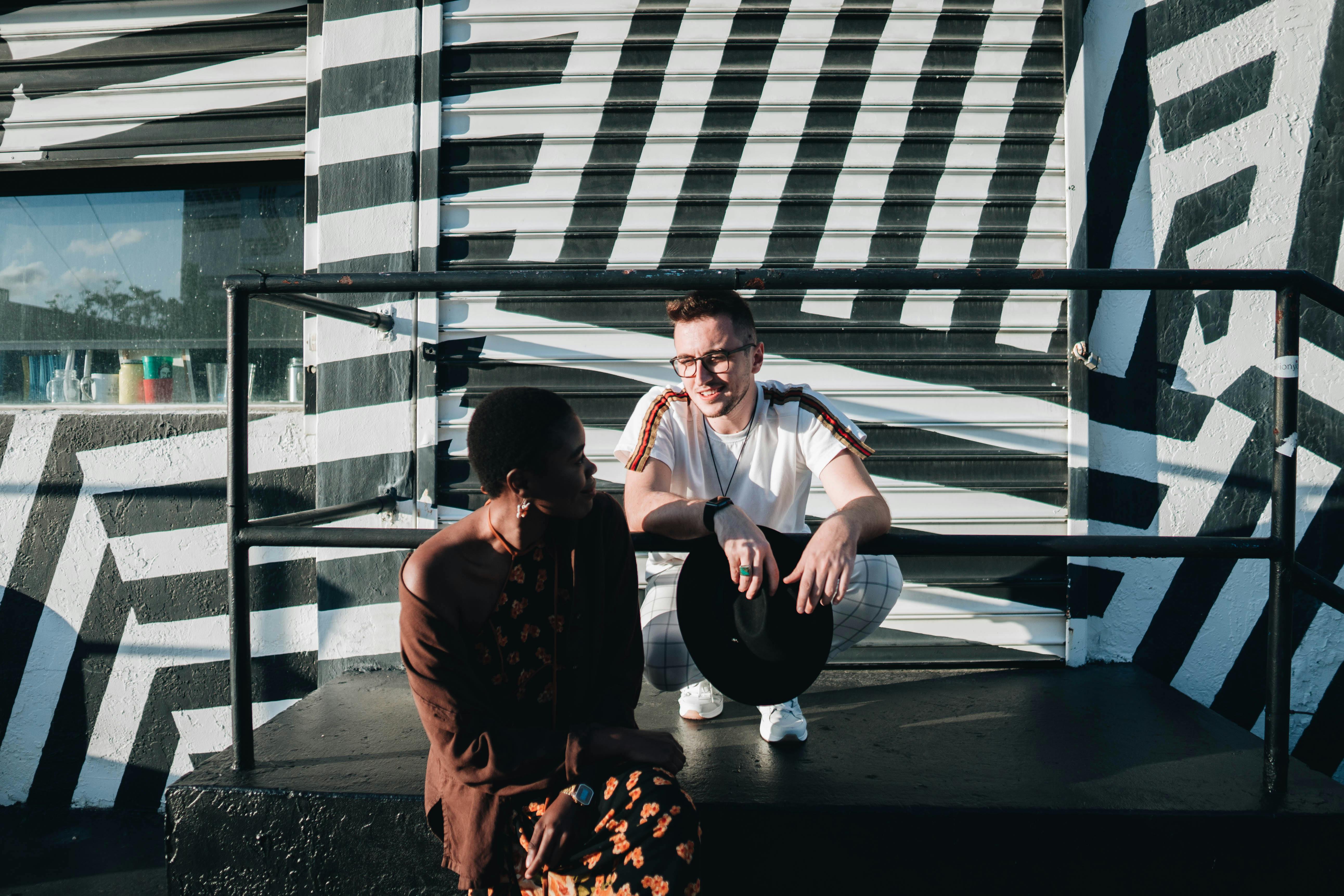 Men Chilling at the Stairs · Free Stock Photo