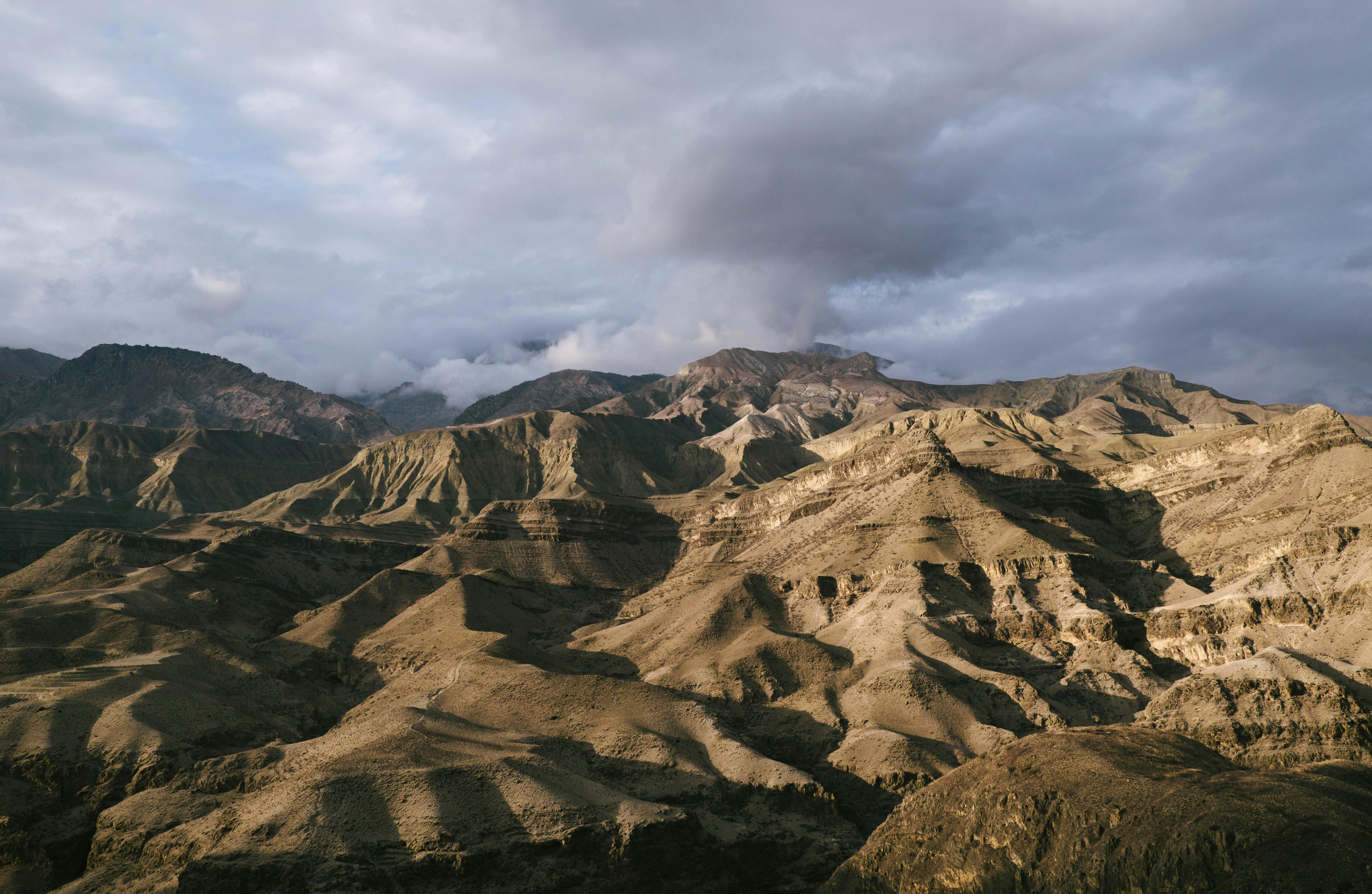 Gray Scale Photo of Active Volcano · Free Stock Photo