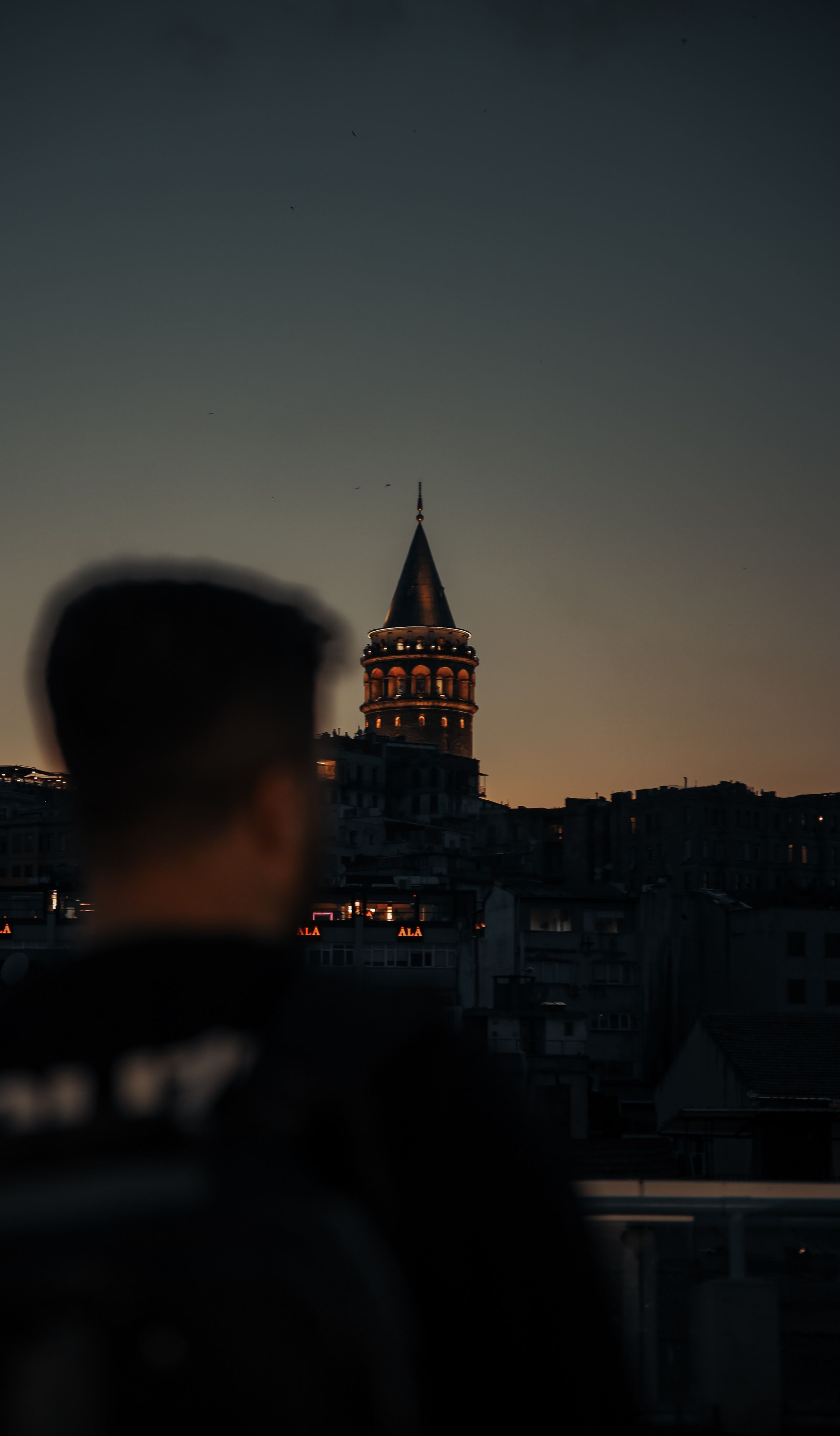 Back View of a Man Looking at the Tower · Free Stock Photo
