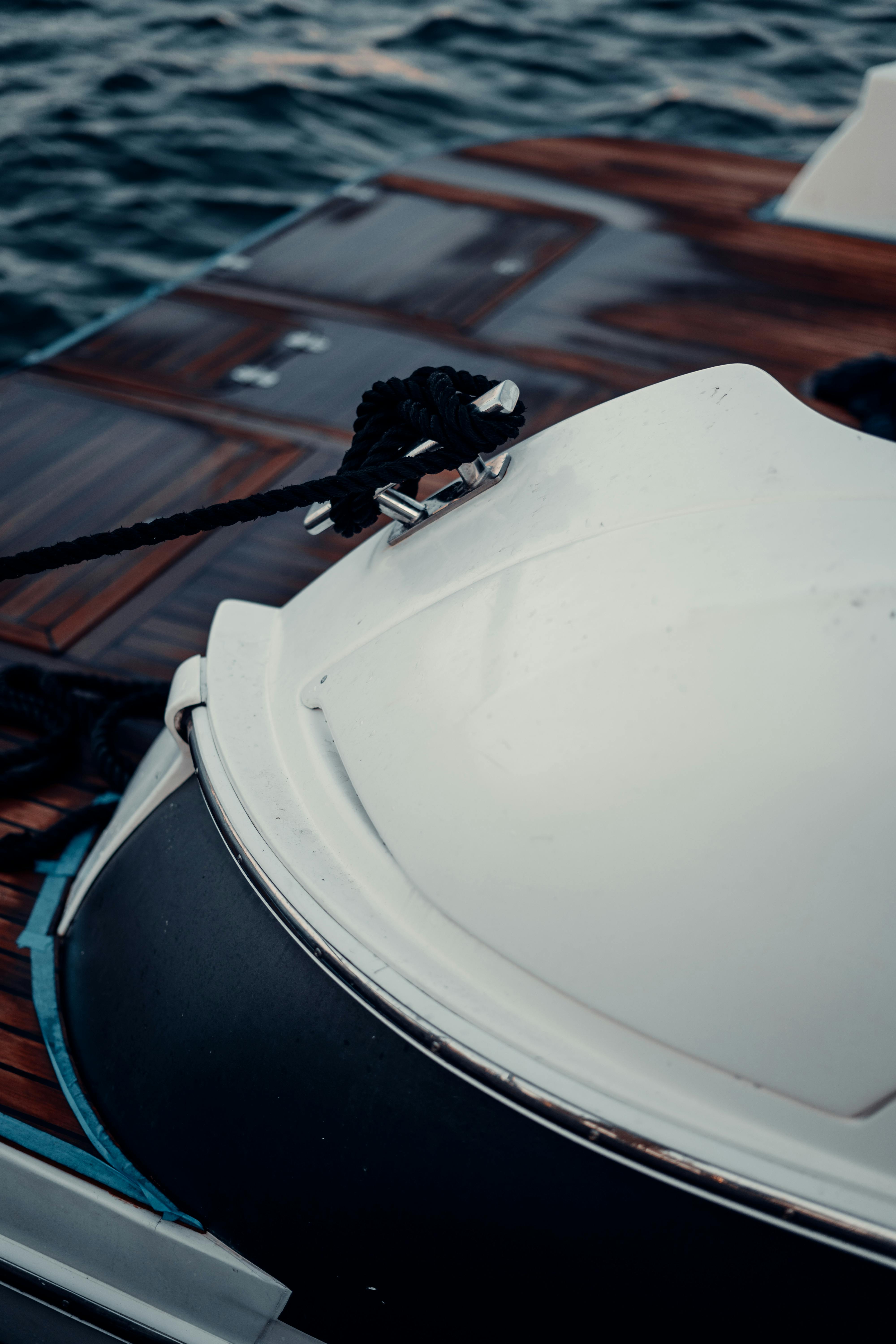 Back View of Moored Motorboat · Free Stock Photo