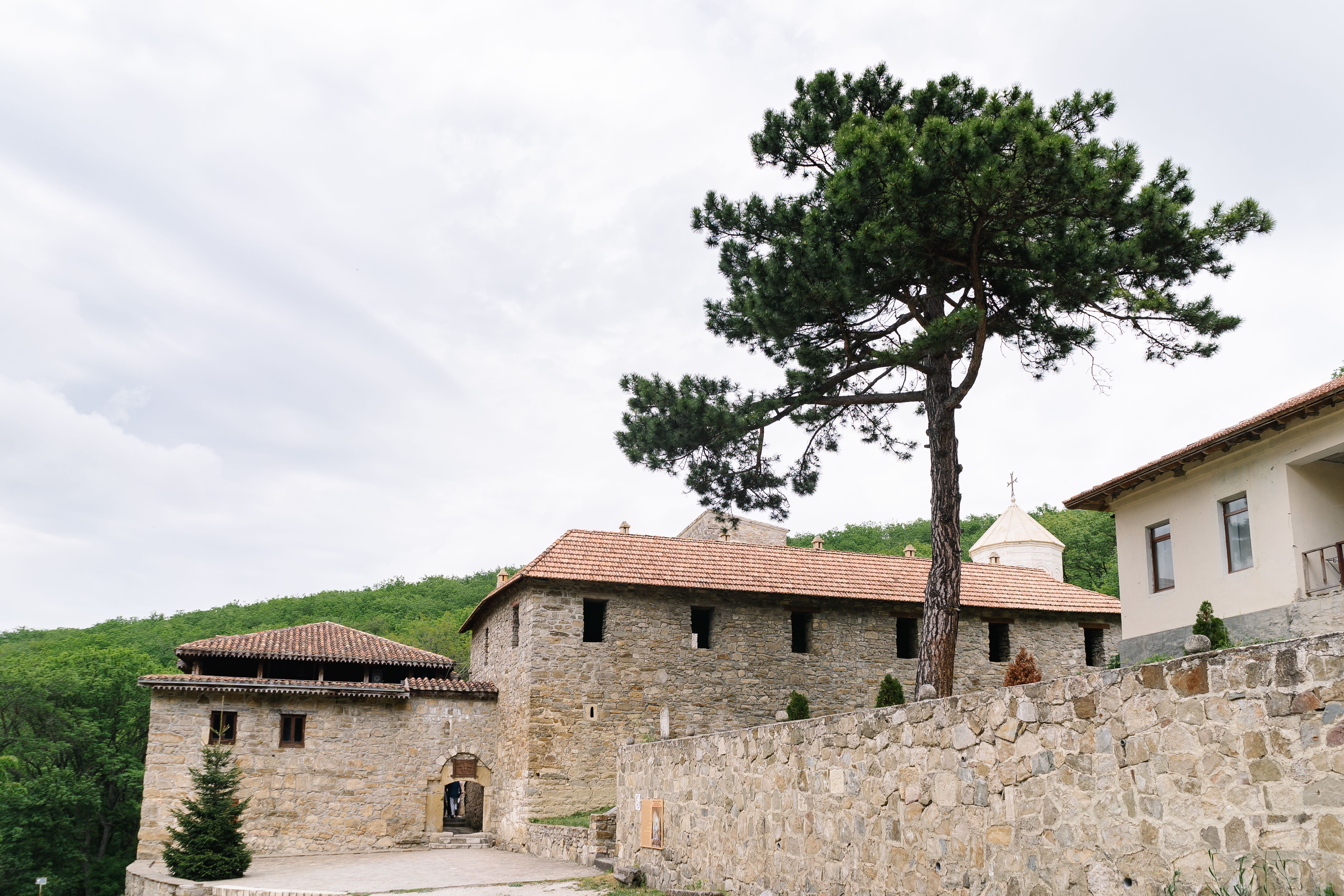High Angle Shot of a Monastery · Free Stock Photo