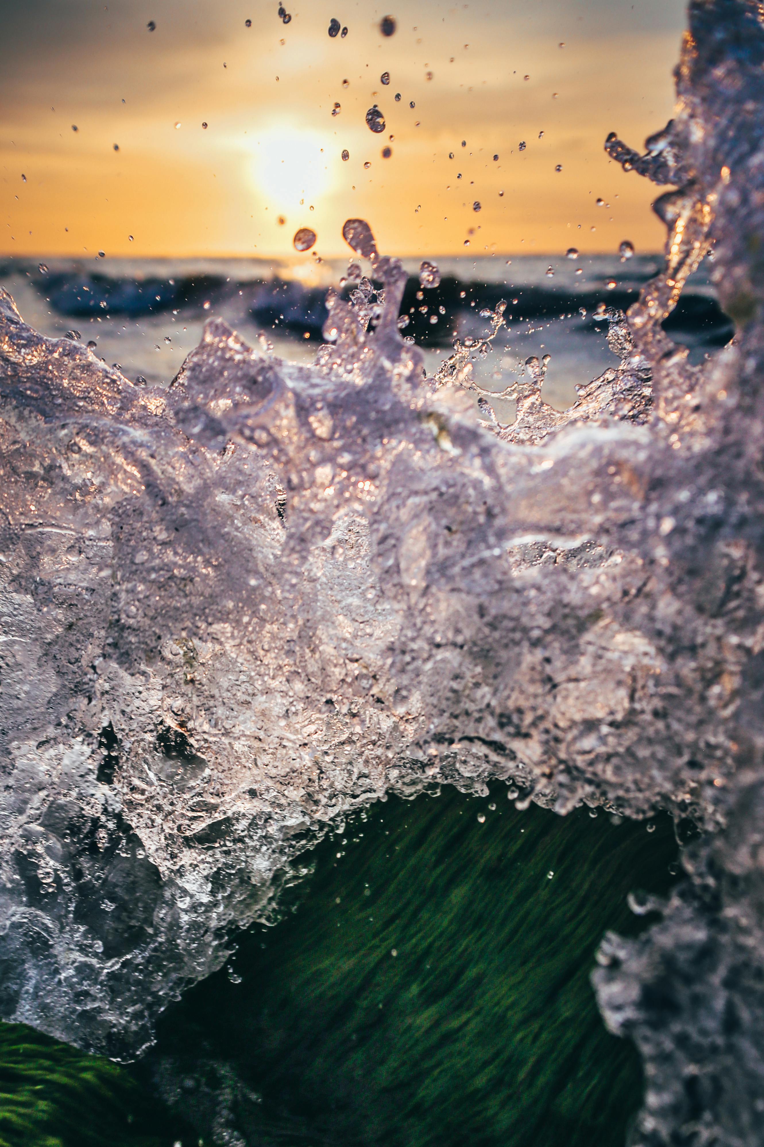Water Splash During Sunset · Free Stock Photo