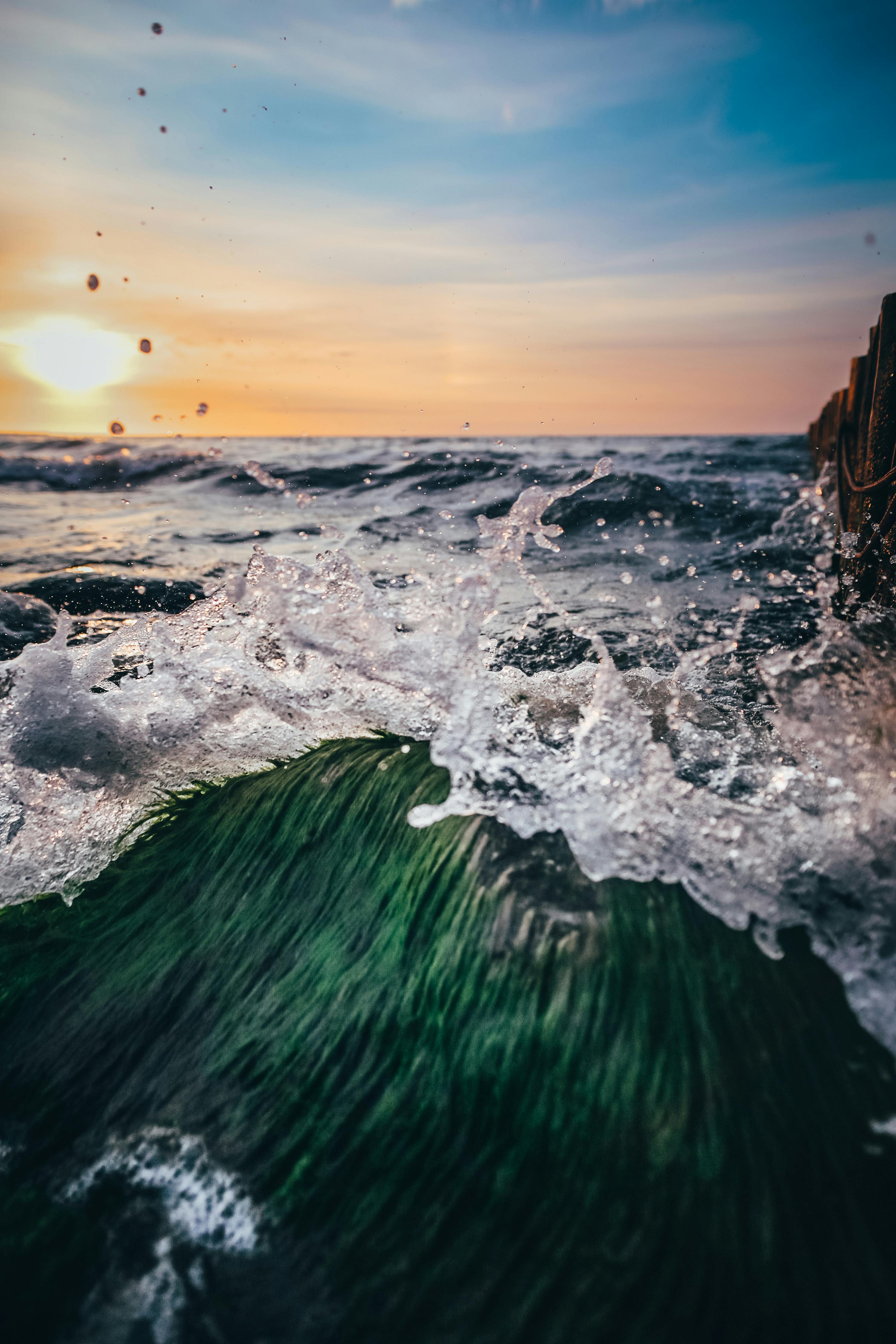 Close Up Photo of Wave · Free Stock Photo