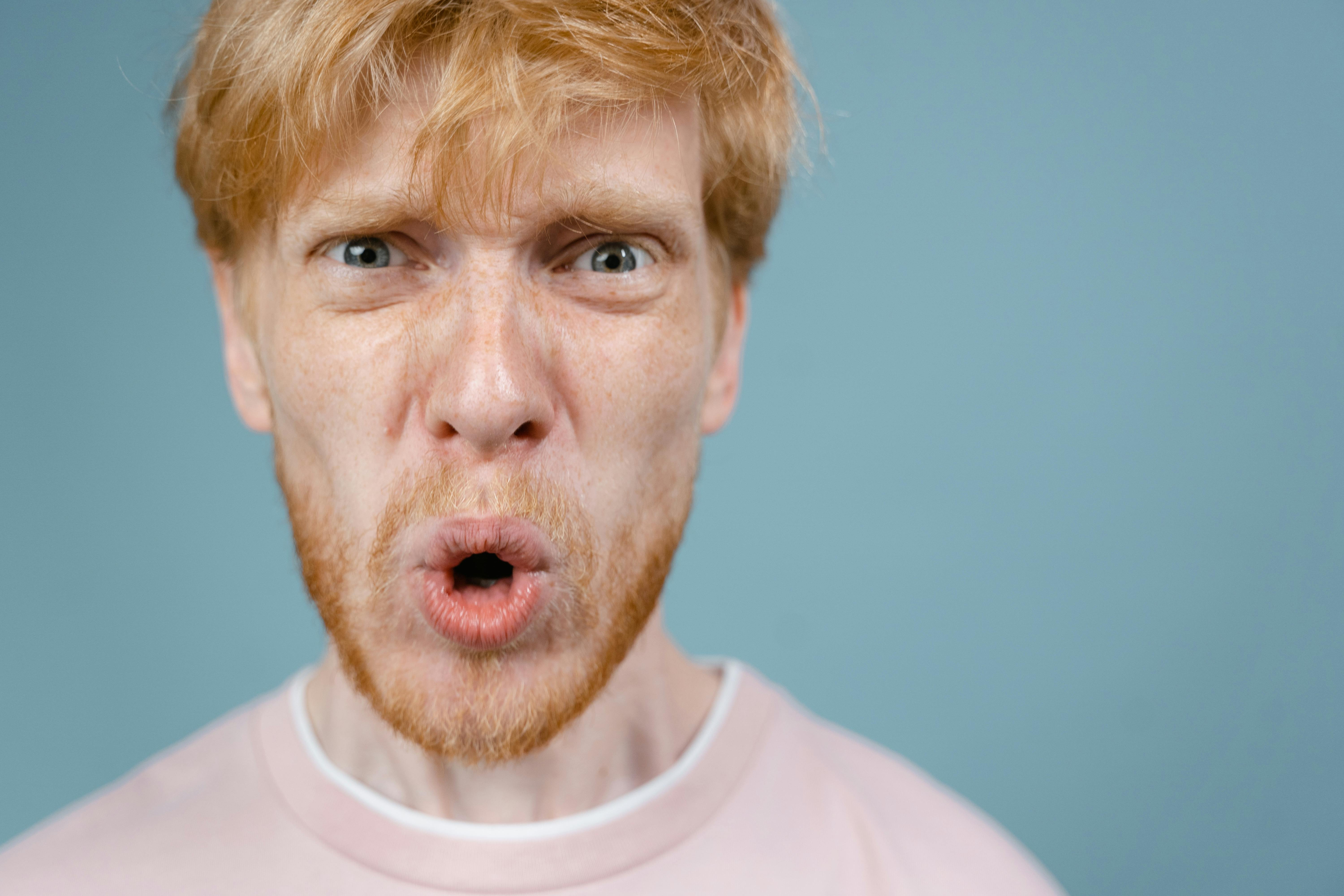 A Man with a Mad facial Expression · Free Stock Photo
