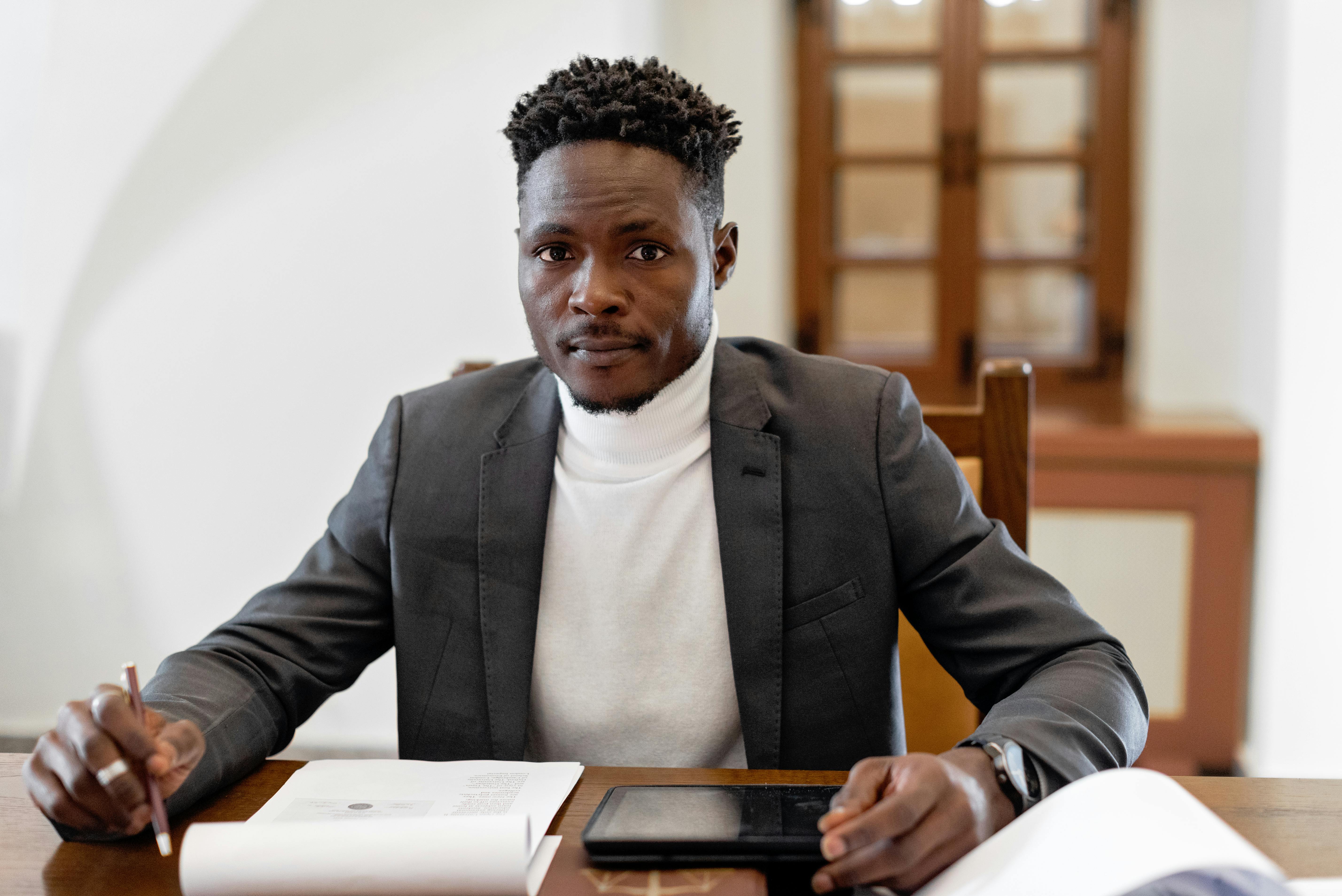 Portrait of Man Working in Office · Free Stock Photo