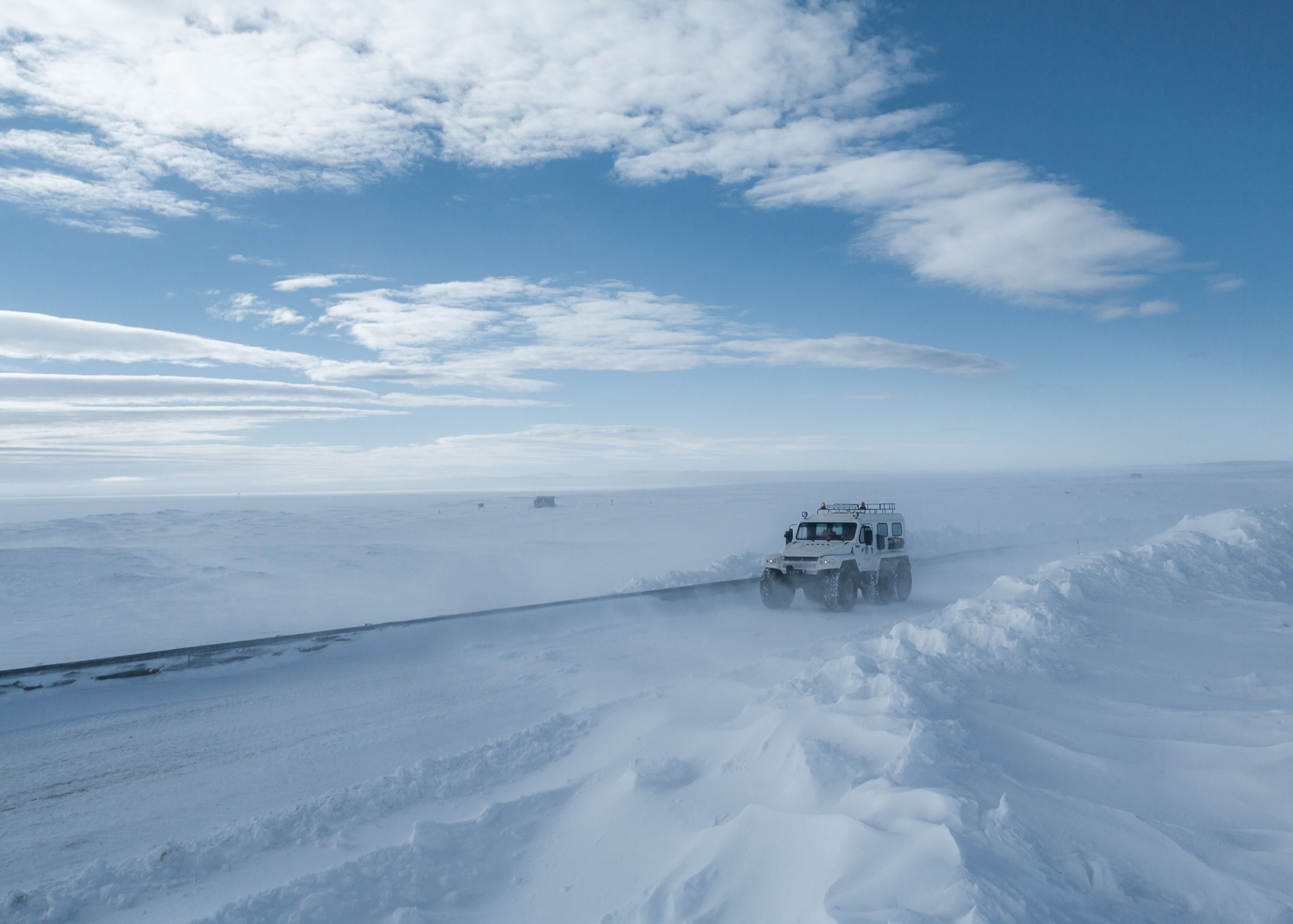 A Trekol-39294 on a Snow Covered Field · Free Stock Photo