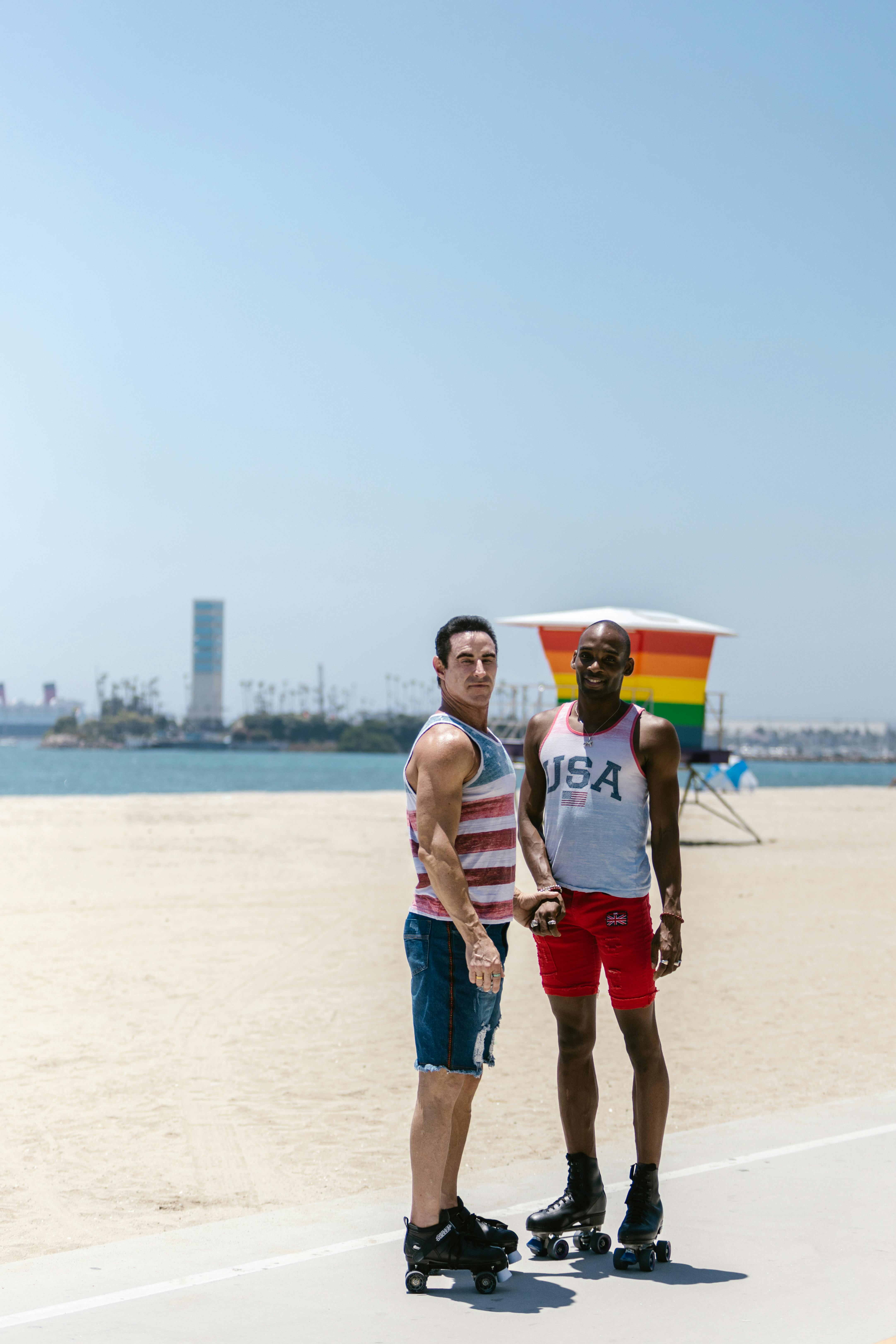 Two Men on Roller Skates · Free Stock Photo